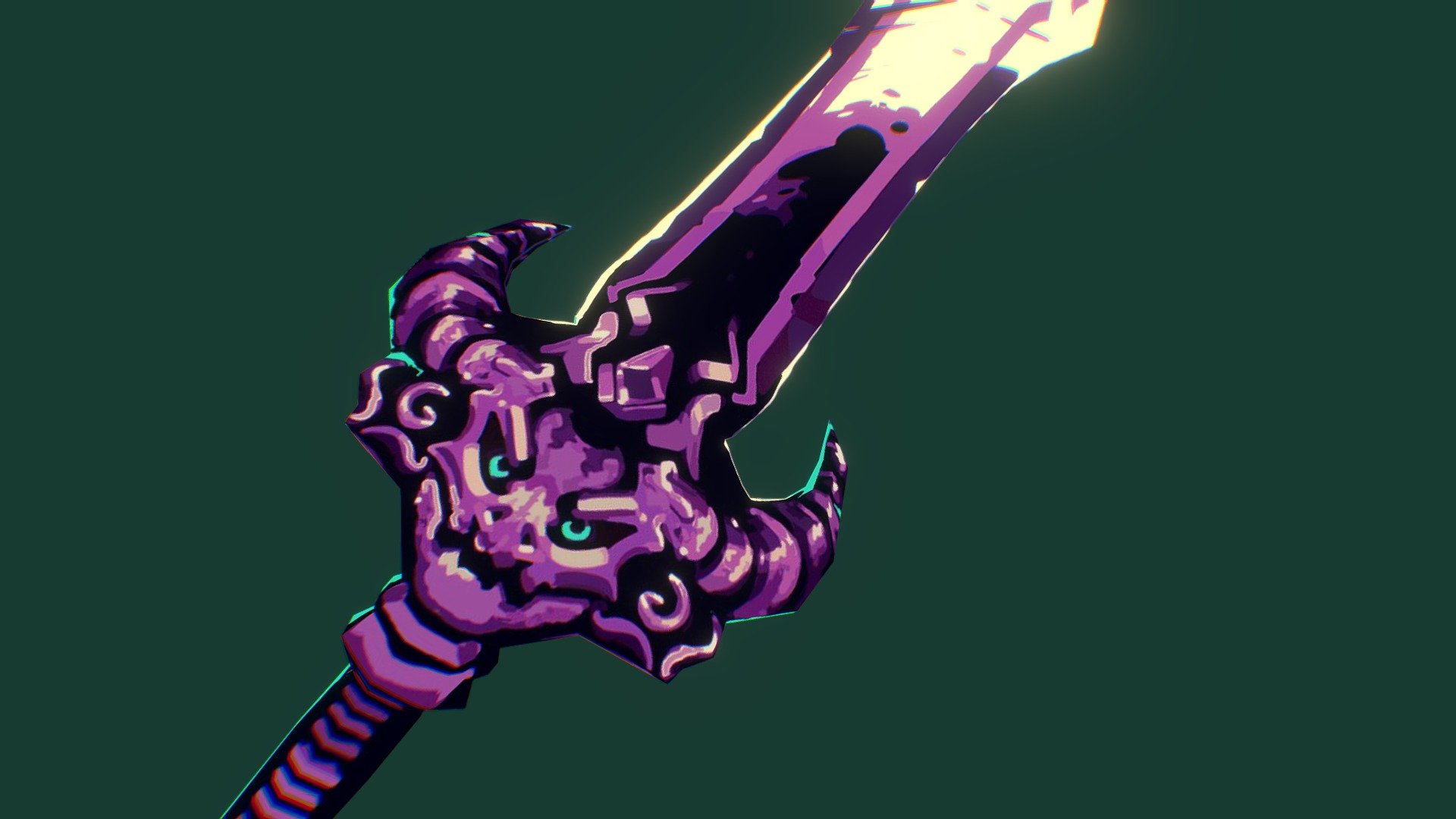 Demonic Stylized Sword - 3D model by jtpnz [65d33b9] - Sketchfab