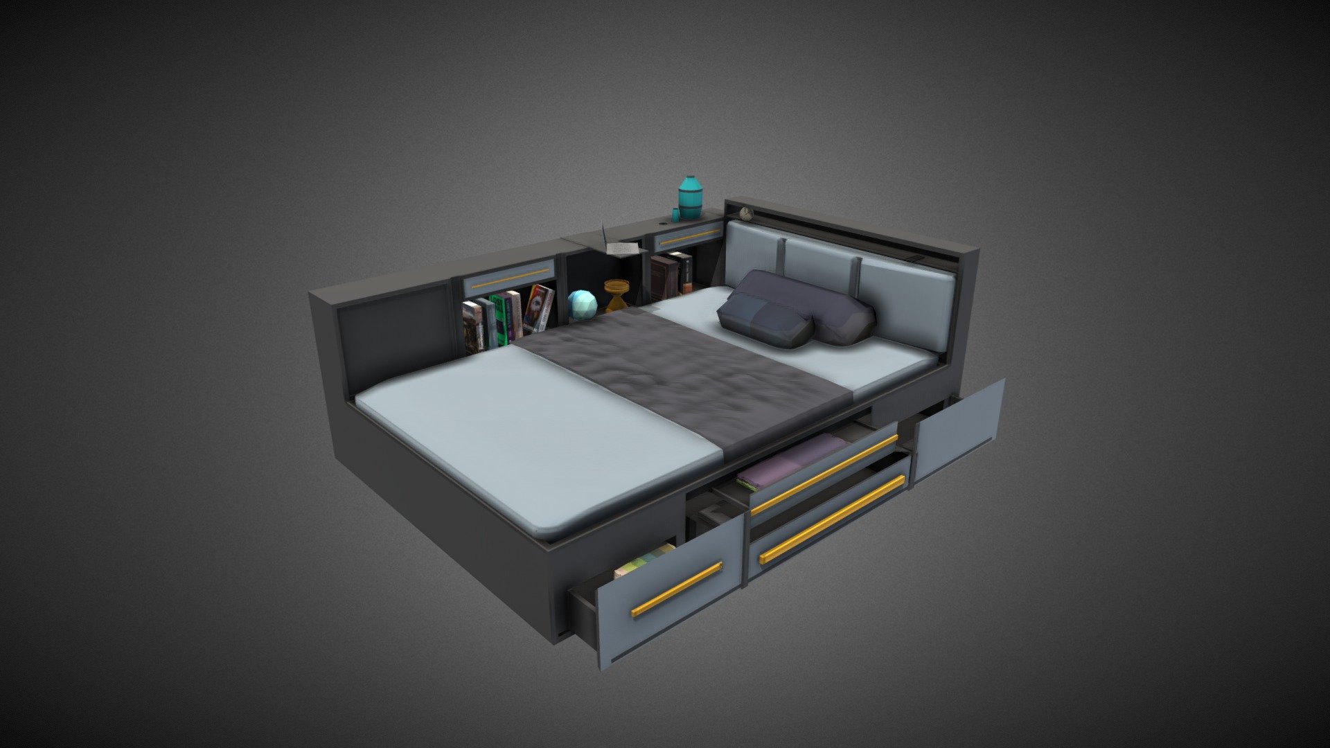 Stylized_Bed_by_Creative - Download Free 3D model by creative ...