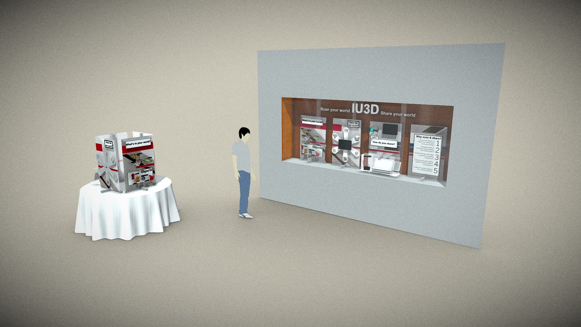 IU3D exhibit design - 3D model by Advanced Visualization Lab - Indiana ...