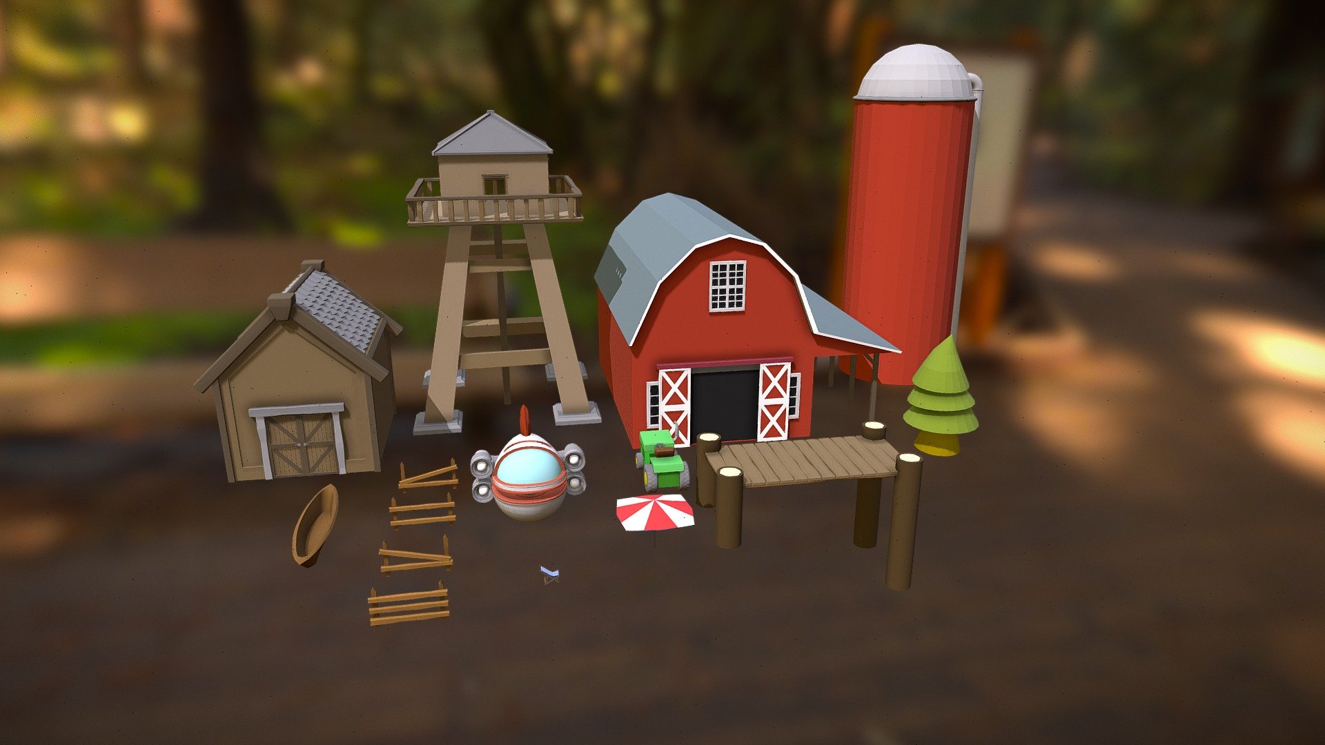 Farm and Forrest Props (Feedback Is Appreciated) - Buy Royalty Free 3D ...