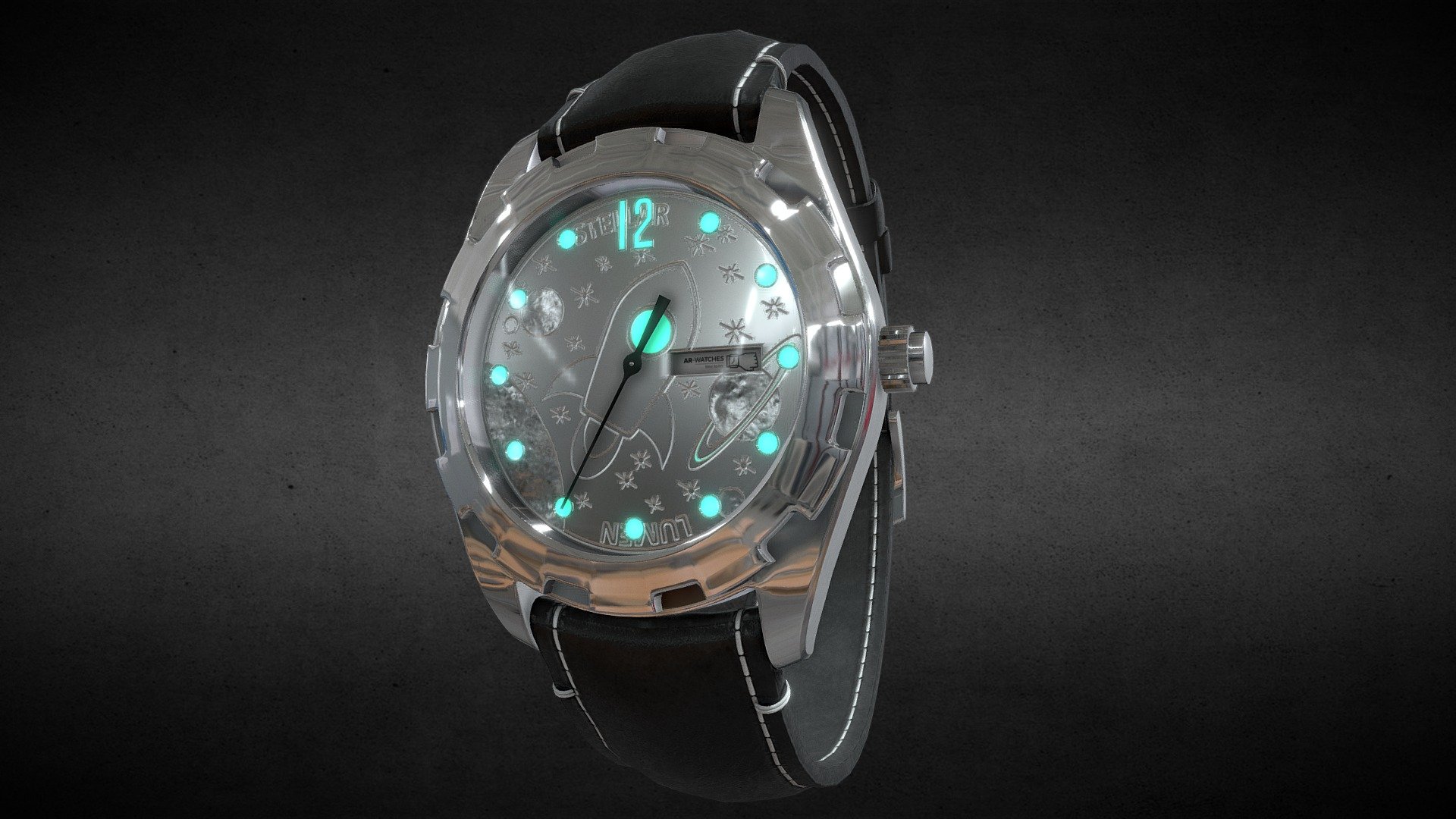 Stellar Lumen coin Watch - Buy Royalty Free 3D model by ar-watches ...