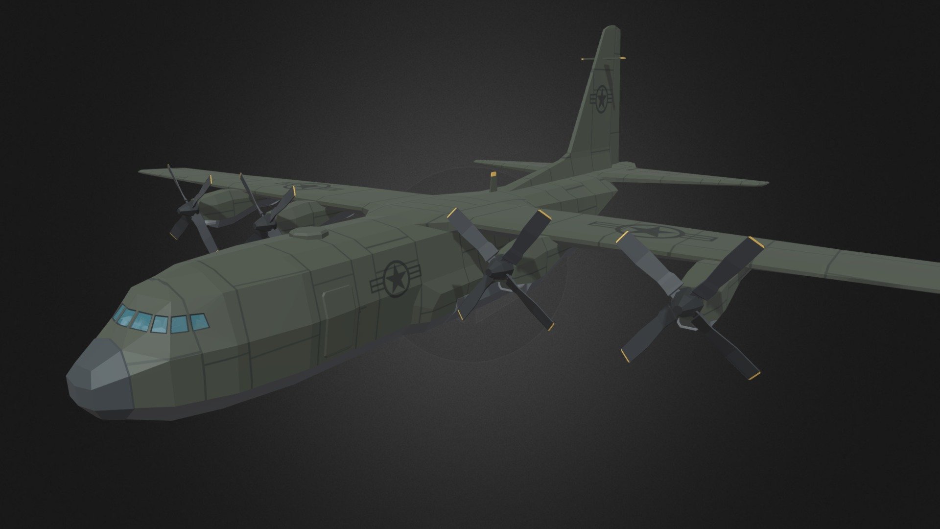 Low-Poly C-130 - Download Free 3D model by s14595 [65e3b0d] - Sketchfab