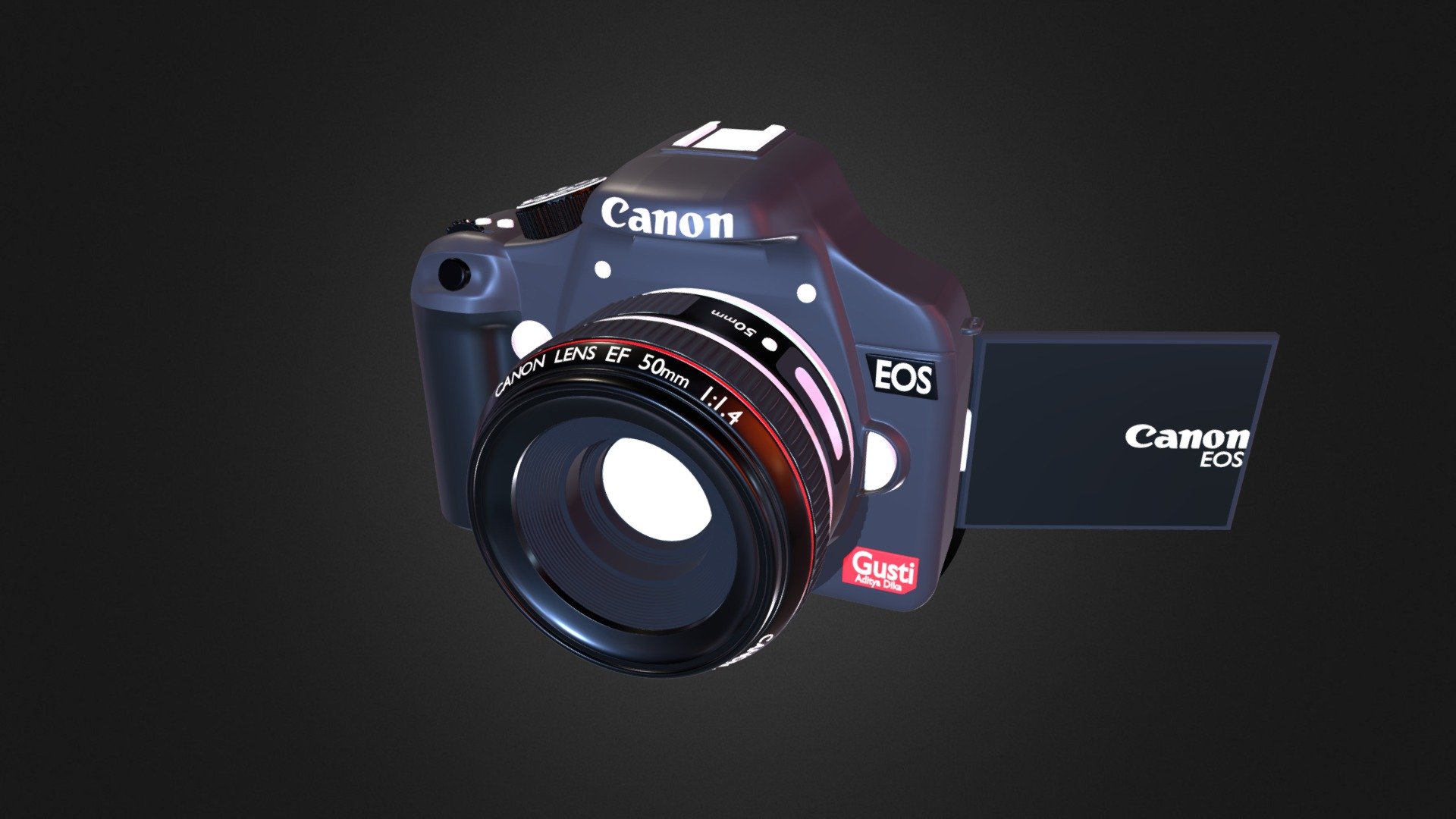 3D Canon DSLR - 3D model by dikainst [65e48d7] - Sketchfab