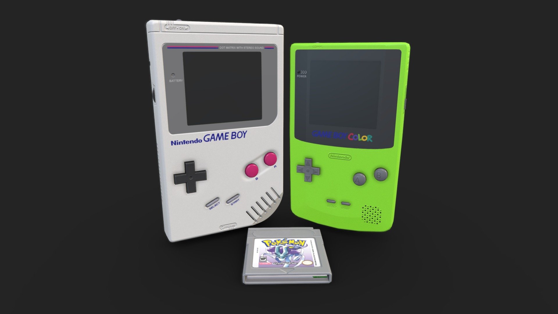 Gameboy and Gameboy Color - 3D model by Unconid [65e9aeb] - Sketchfab