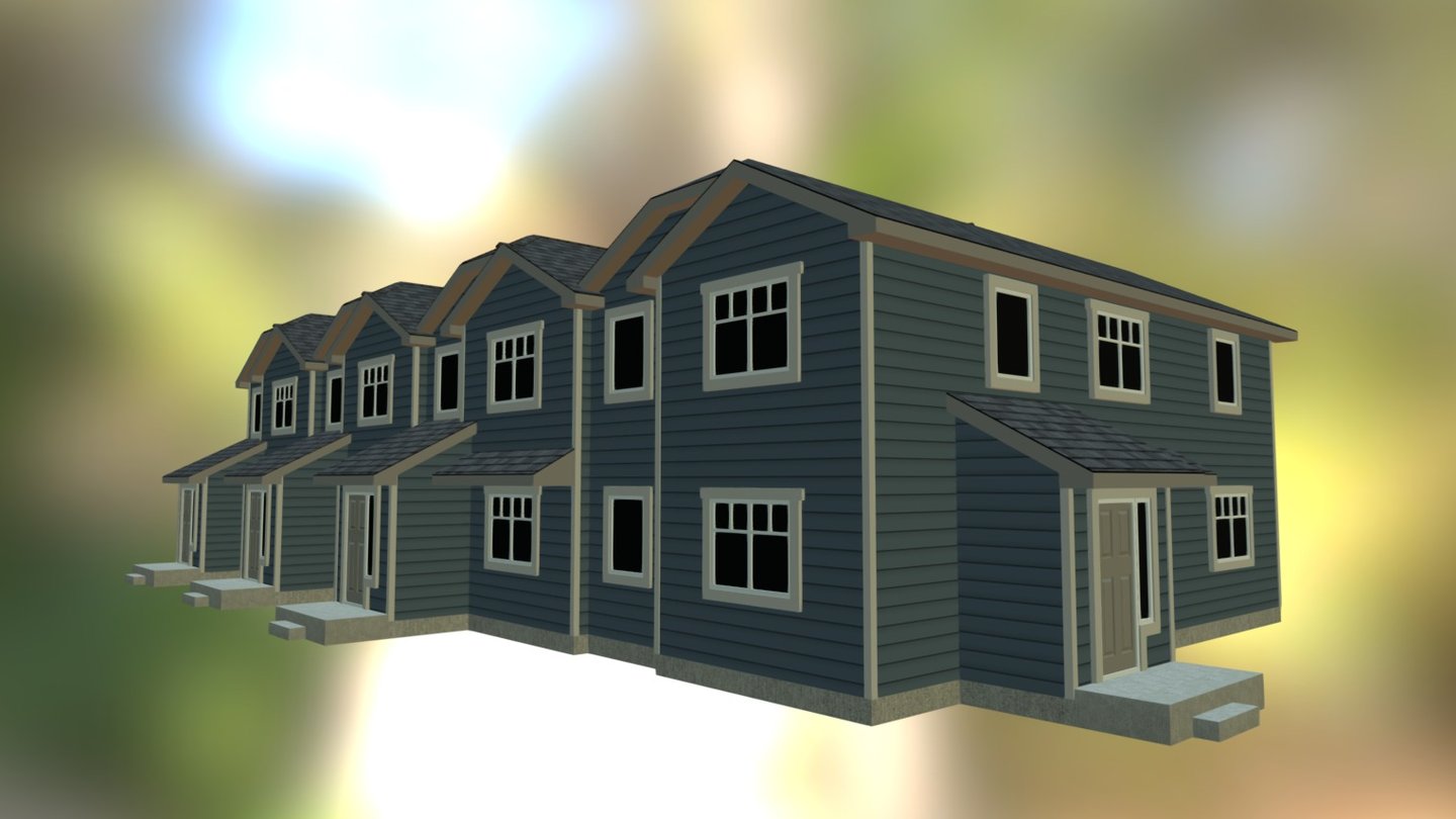 Row House_v2 - 3D model by Imagine3D [65f2546] - Sketchfab