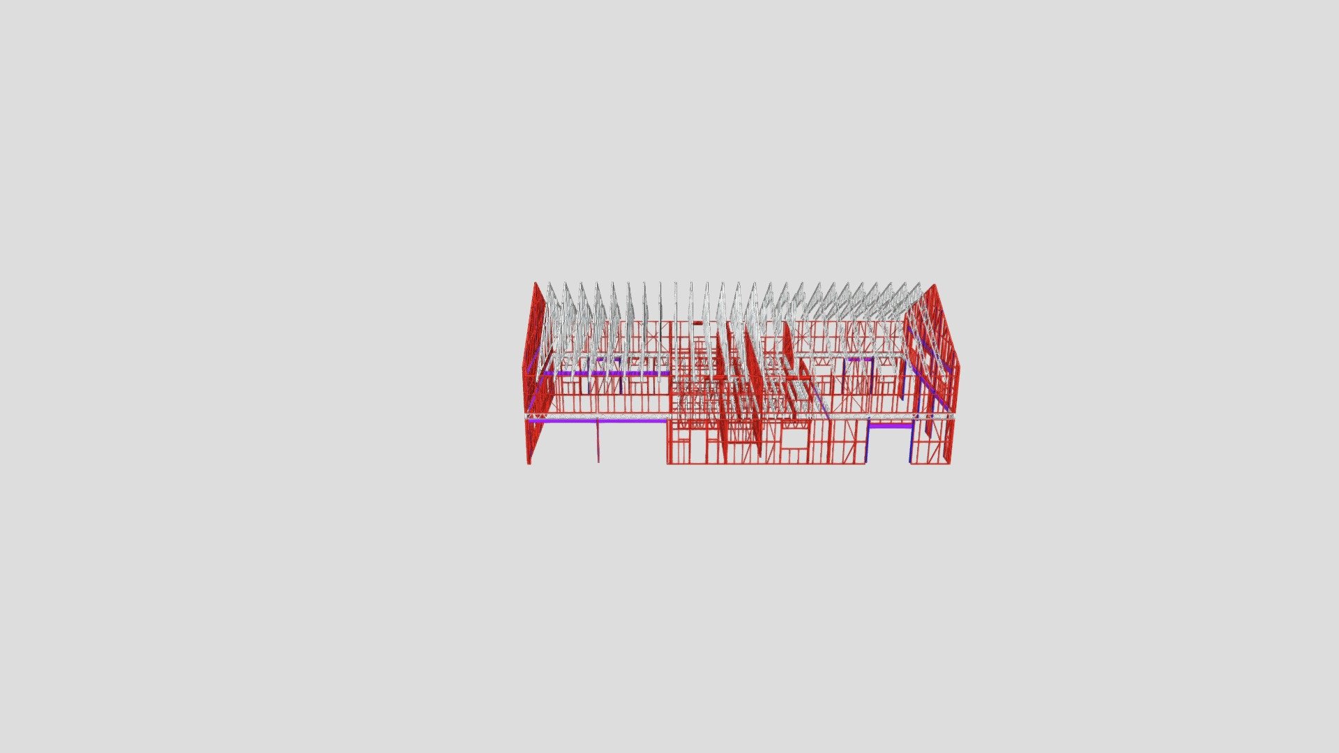 Scissor truss Framecad - 3D model by Eastern State Framing- Jenson ...