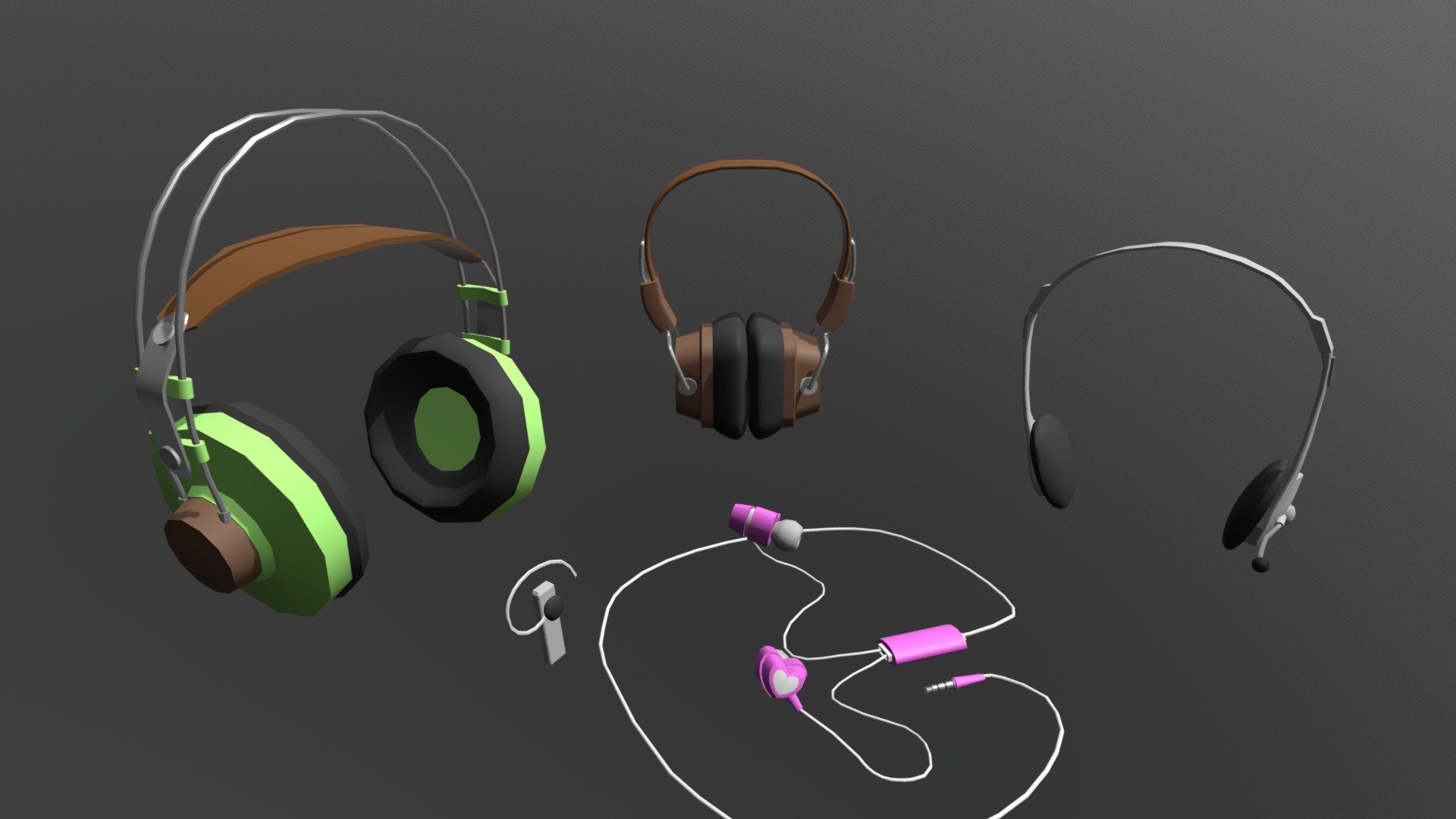 Headphones Low Poly - 3D model by wrenchdotbat [65f45d4] - Sketchfab