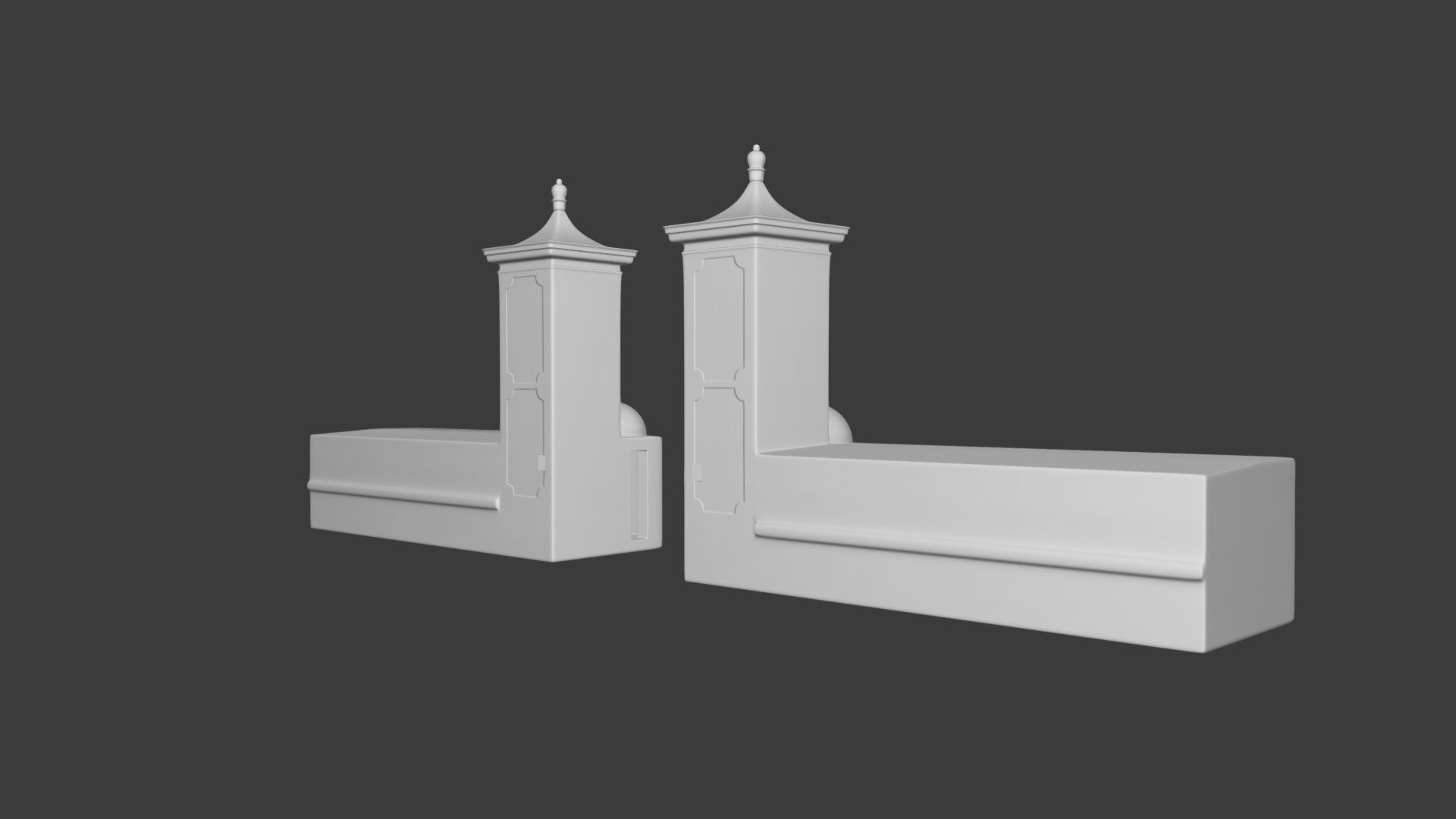 A Model Of St. Augustine Florida's City Gate - 3D model by ...