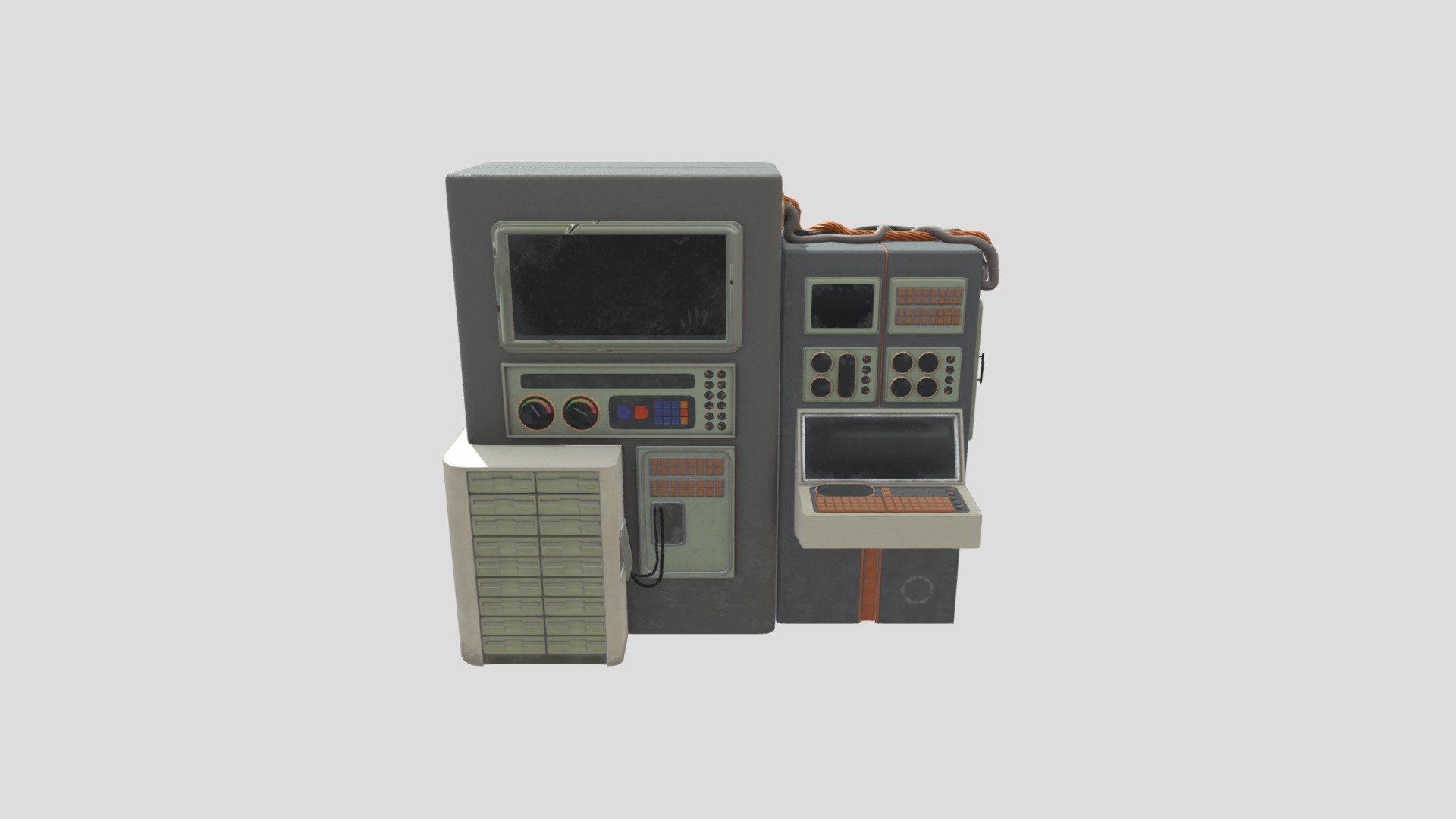 1960s Inspired Retrofuturistic Computer - 3D model by TemmieT ...