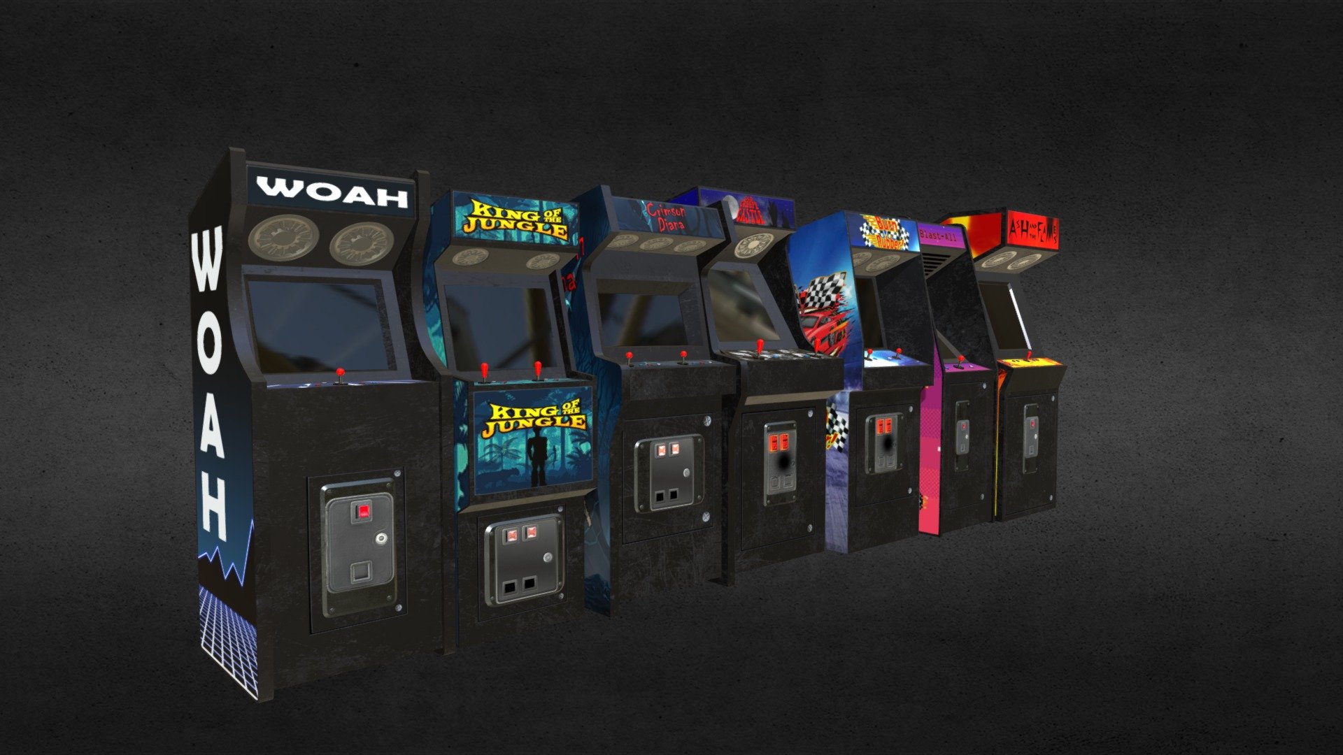 Arcade Cabinets 1 - 3D model by LibraHades [65f84d0] - Sketchfab