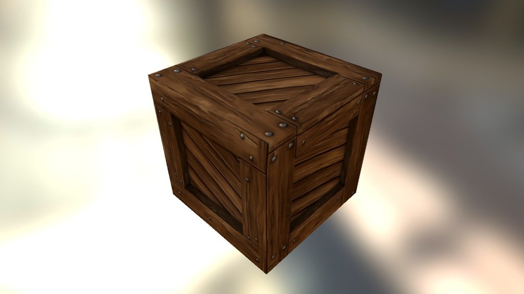 Low poly Crate - 3D model by drcreo [65f9738] - Sketchfab