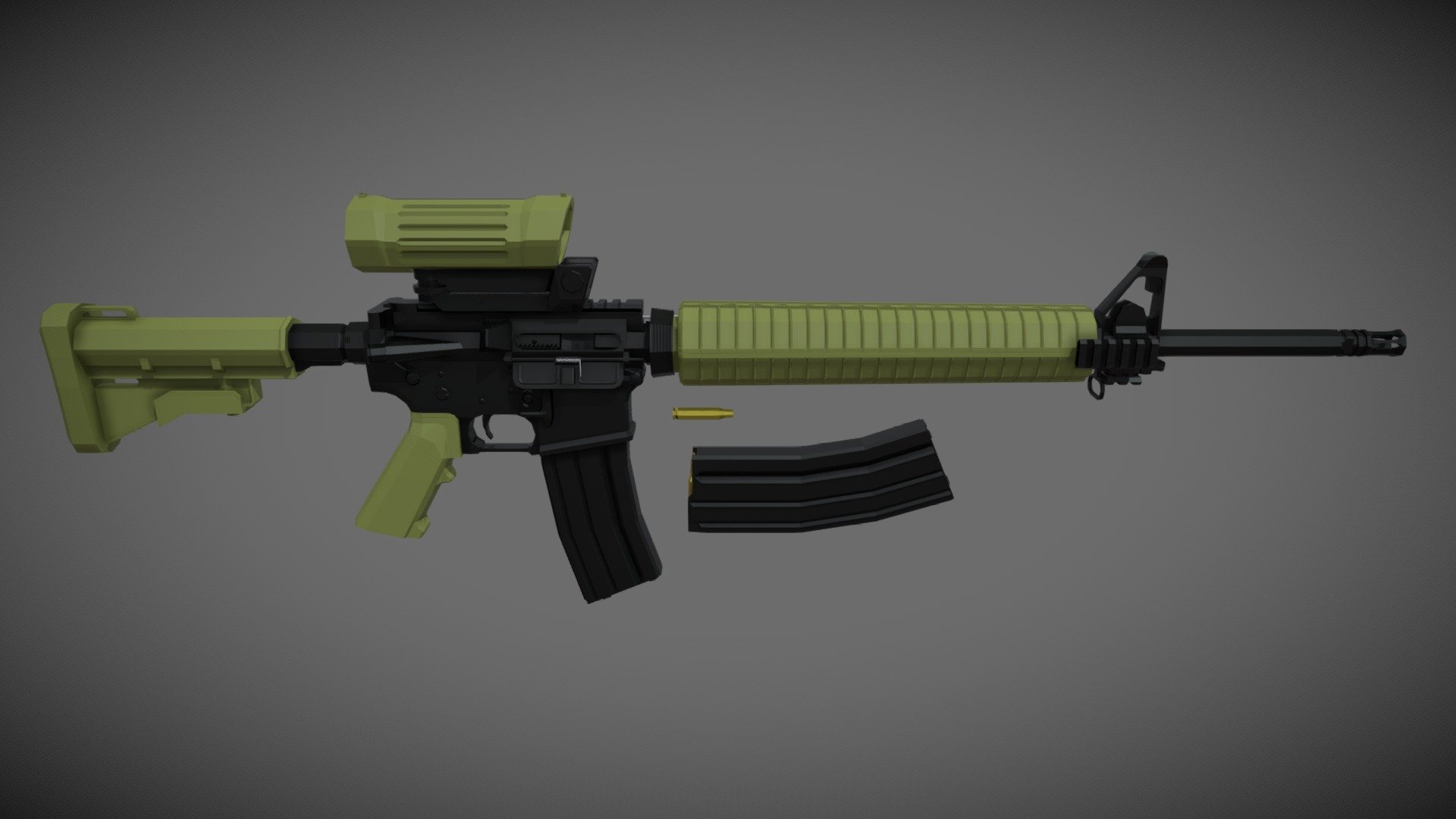 low-poly Colt Canada C7A2 - Download Free 3D model by D_U (@DU1701 ...