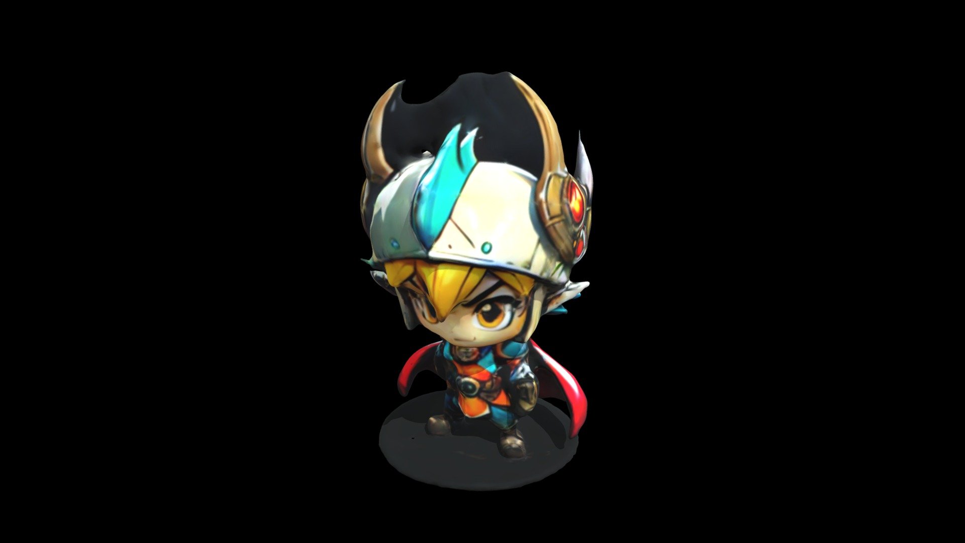 Chibi-style pixel artist depicts a determined an - Download Free 3D ...