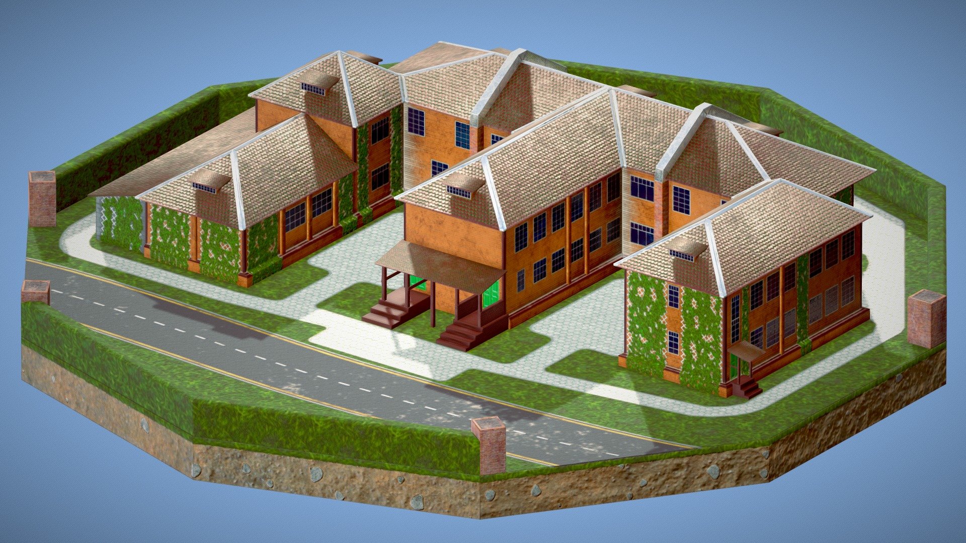 High school - 3D model by 21some [66020a5] - Sketchfab