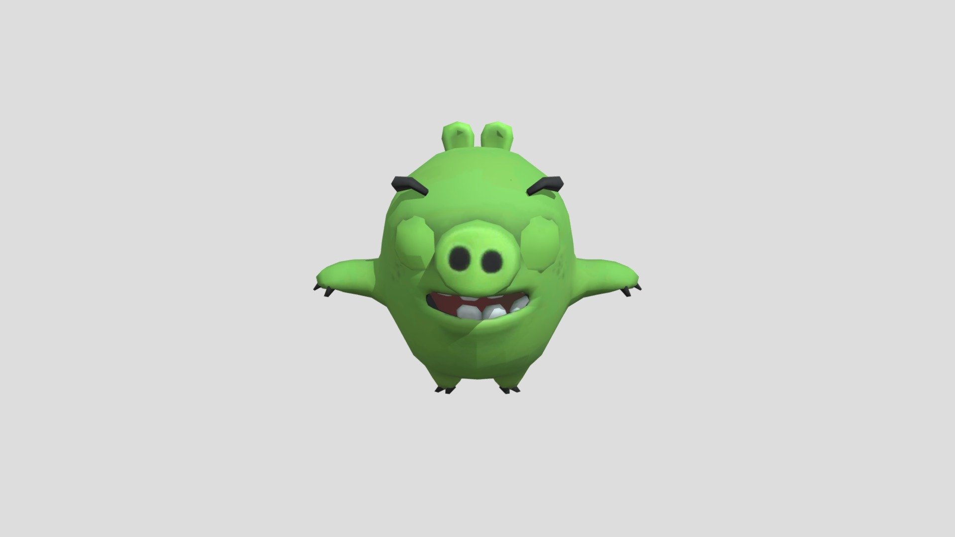 Pig 3d model - Angry birds - Download Free 3D model by Elpepeetecdeh ...