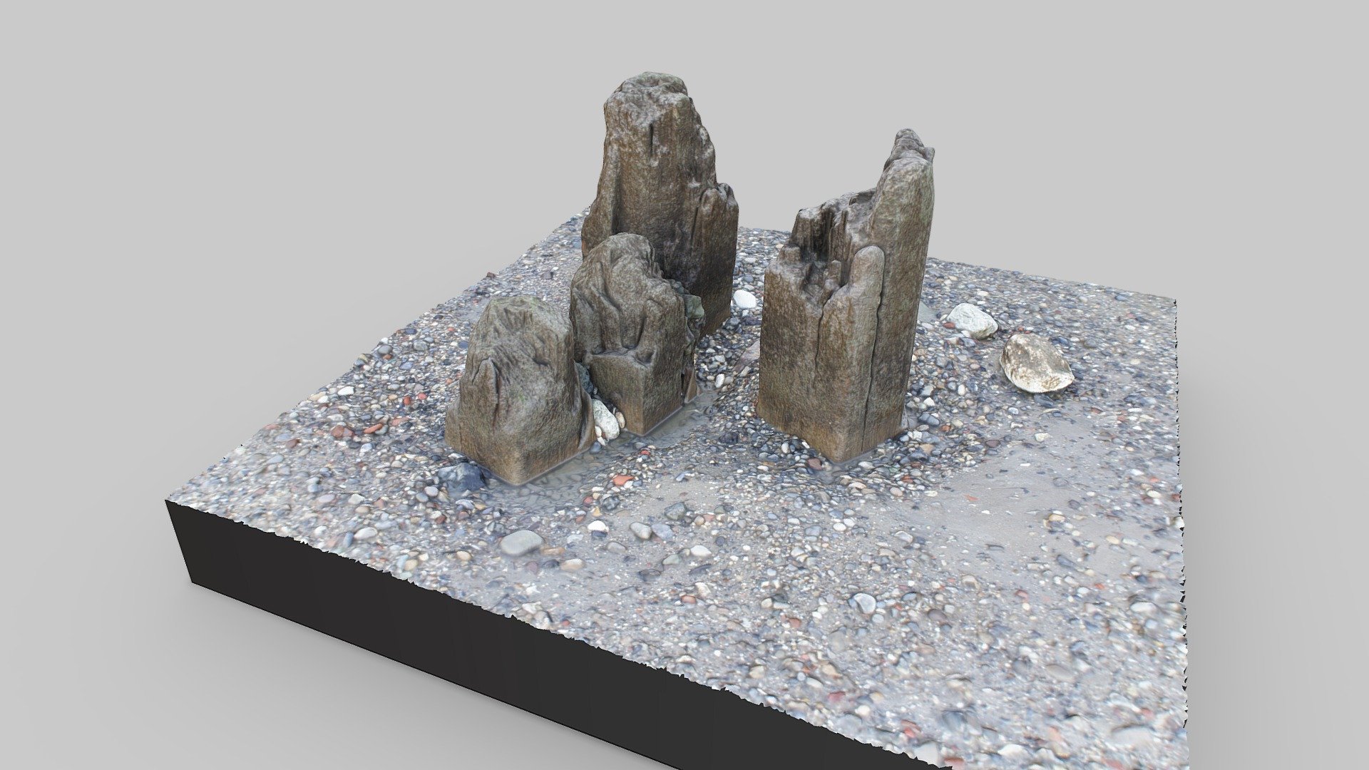 Wooden Posts on Thames Foreshore - Download Free 3D model by artfletch ...