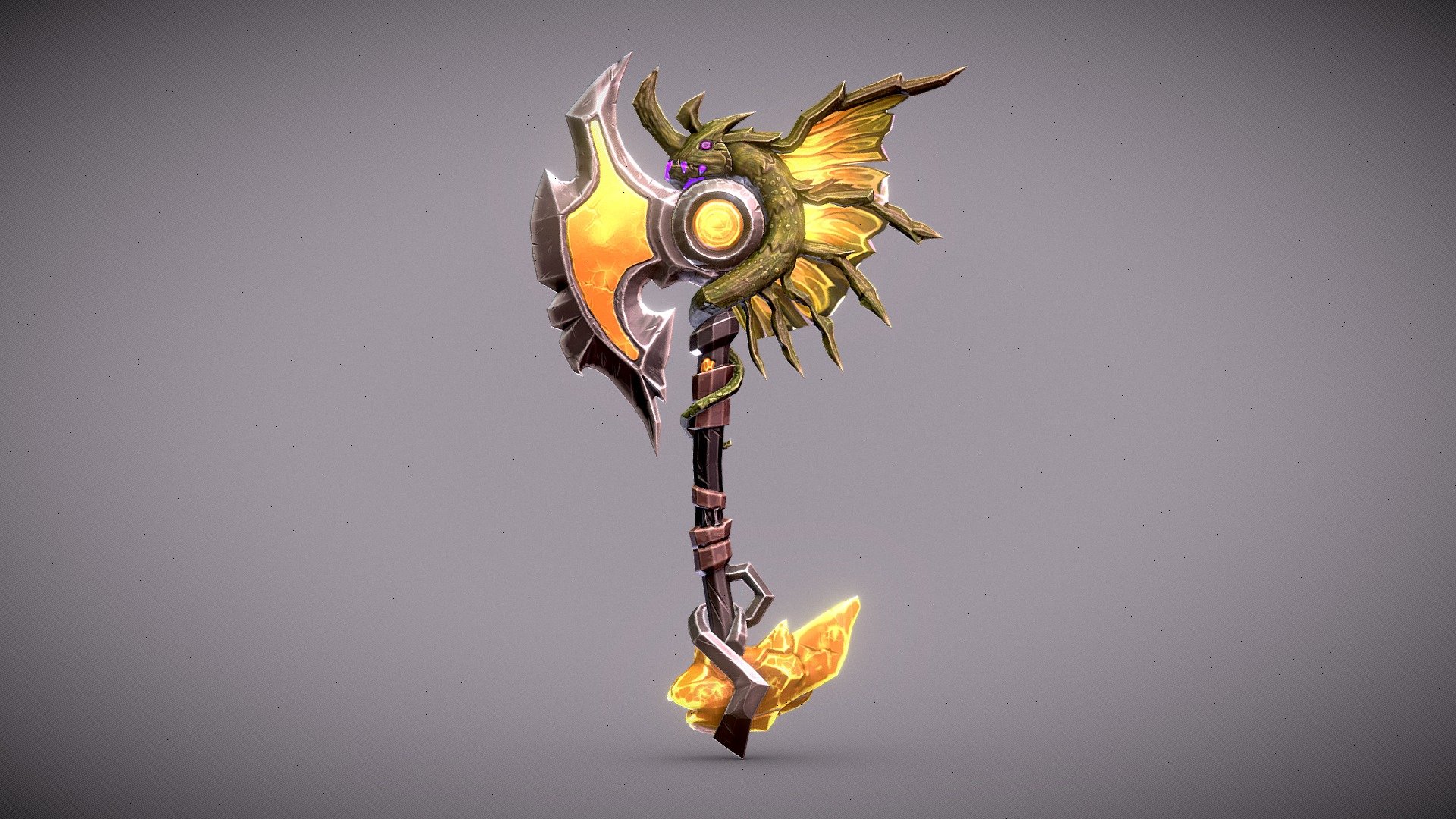Axe Stylized Lowpoly Hanpaint - Download Free 3D model by ...