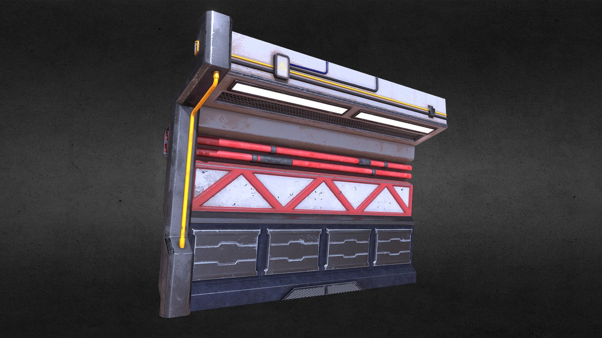 Modular Sci-fi Wall - 3D model by JonatanB [660b49c] - Sketchfab