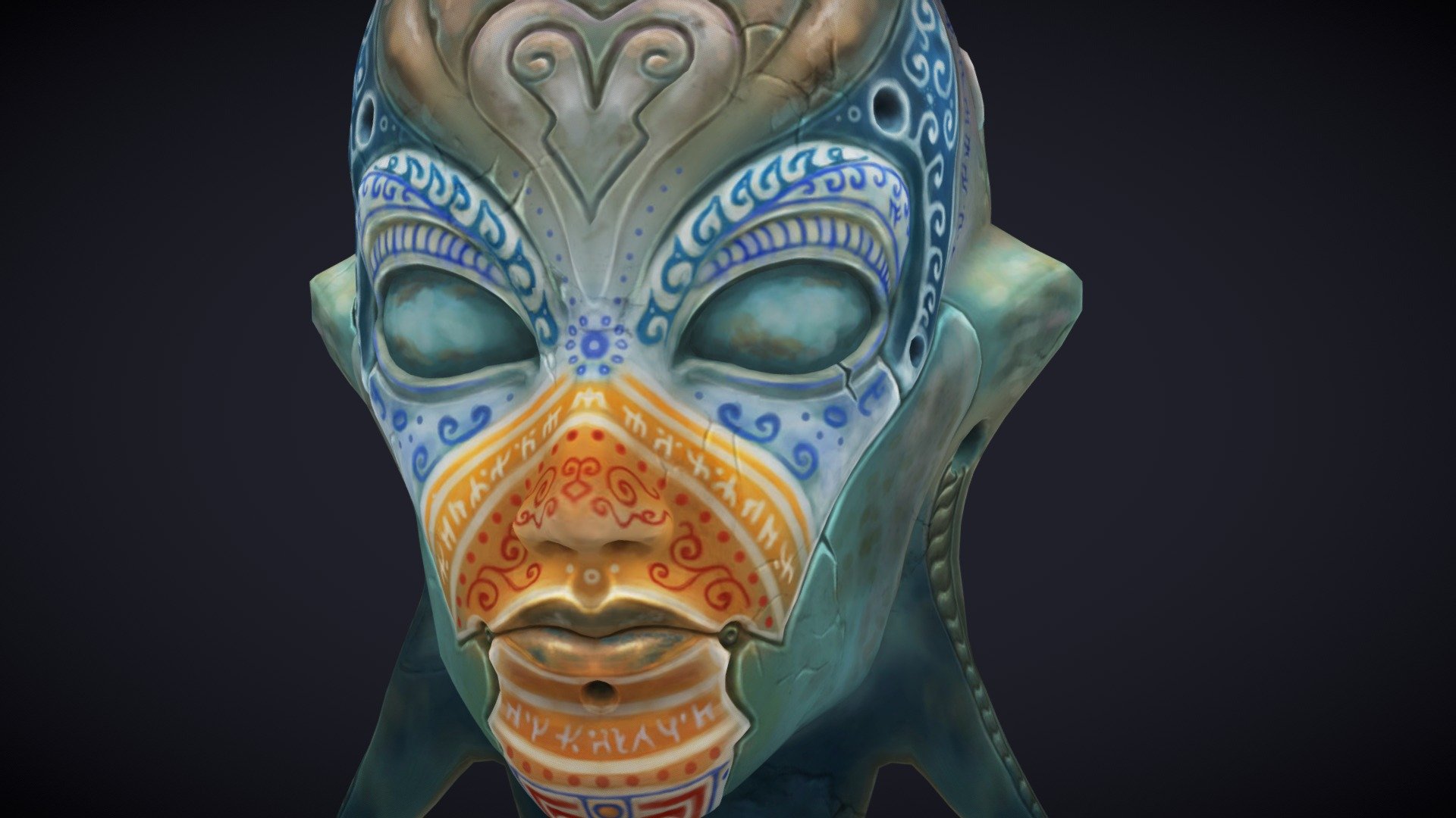 Ancient mask - Download Free 3D model by SL (@low.3d) [660b69e] - Sketchfab