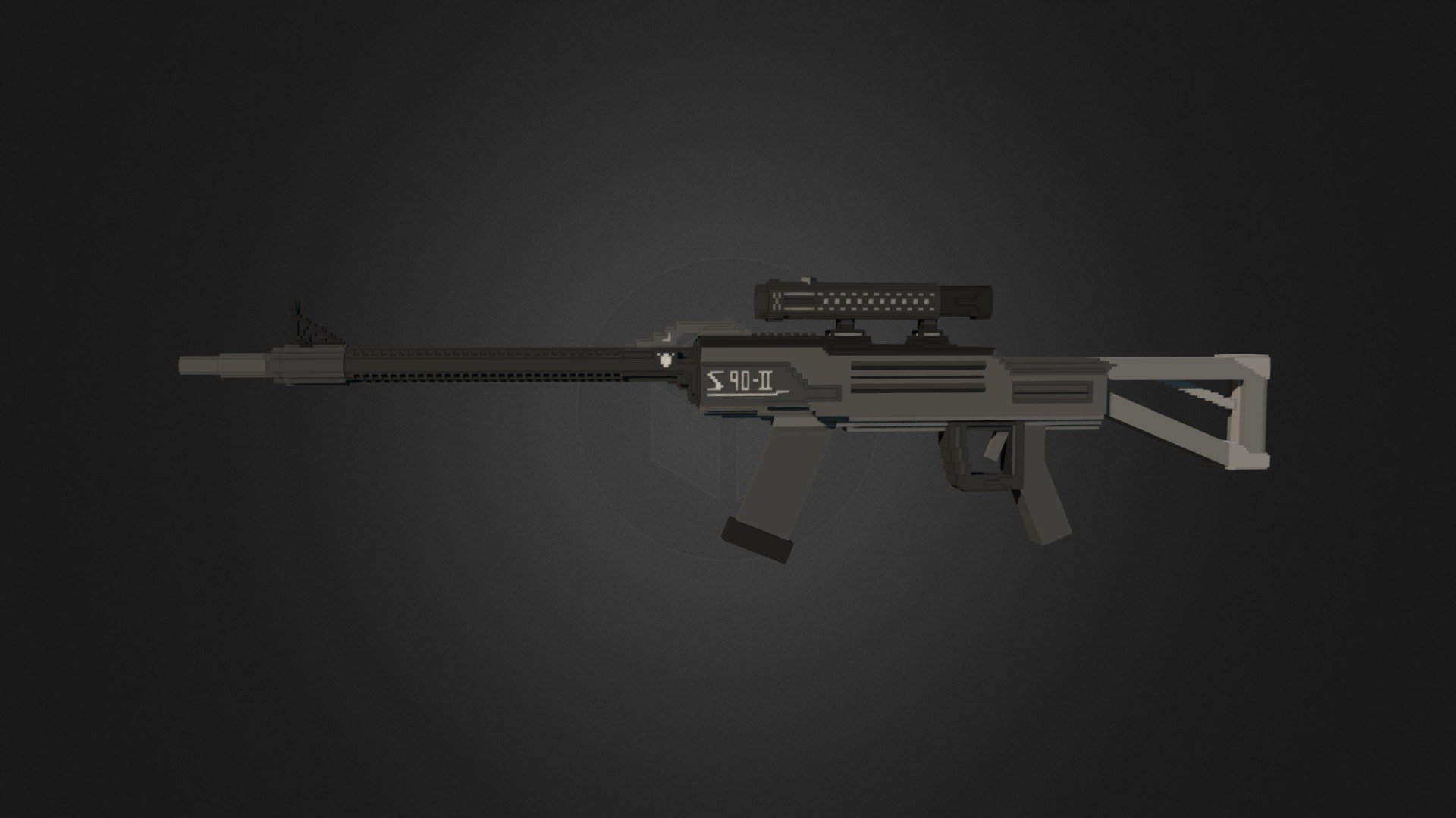 Voxel Gun Model (S90-II) - 3D model by Chara_Dreemurr [660c5e4] - Sketchfab