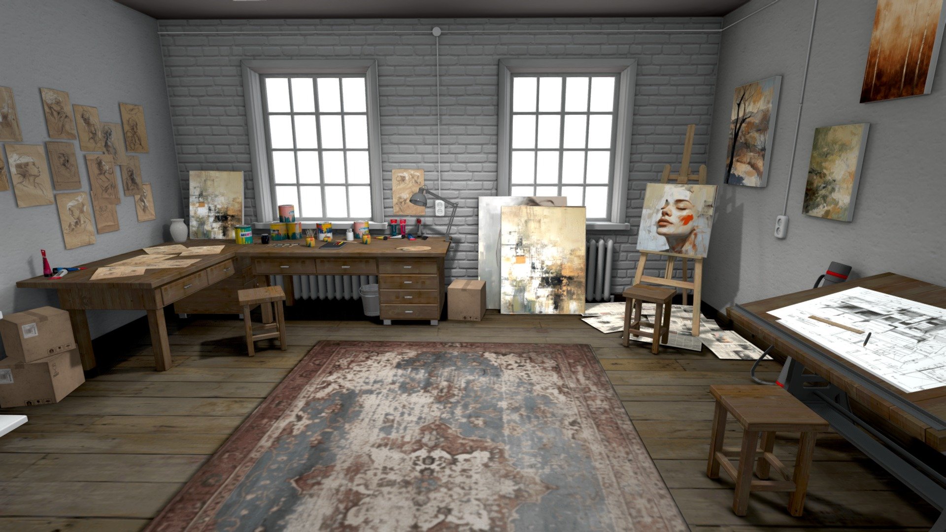 Art Studio - Buy Royalty Free 3D model by Janis Zeps (@Zeps3D) [660ee83 ...