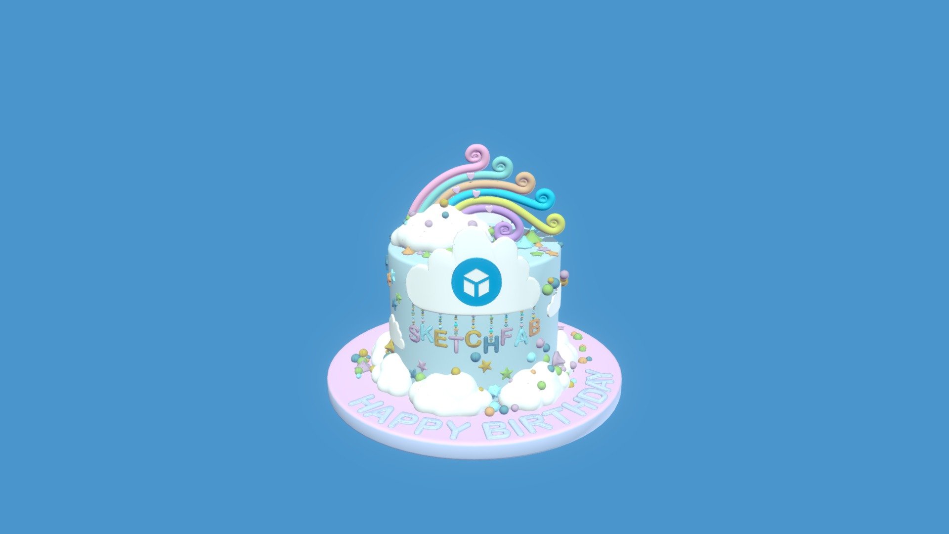 Sketchfab birthday cake - Download Free 3D model by Kyyy_24 ...