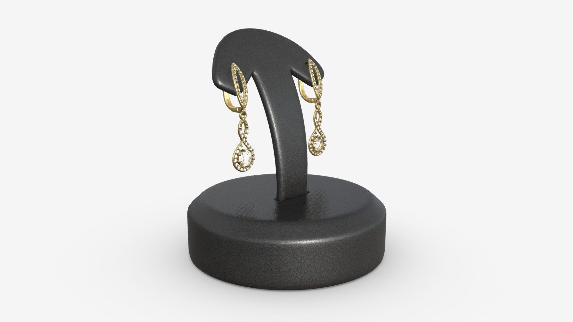 Earrings Leather Display Holder Stand 02 - Buy Royalty Free 3D model by ...