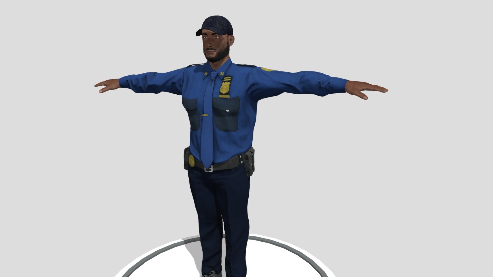 Male Police Character - 3D model by wondiealexio [66128eb] - Sketchfab