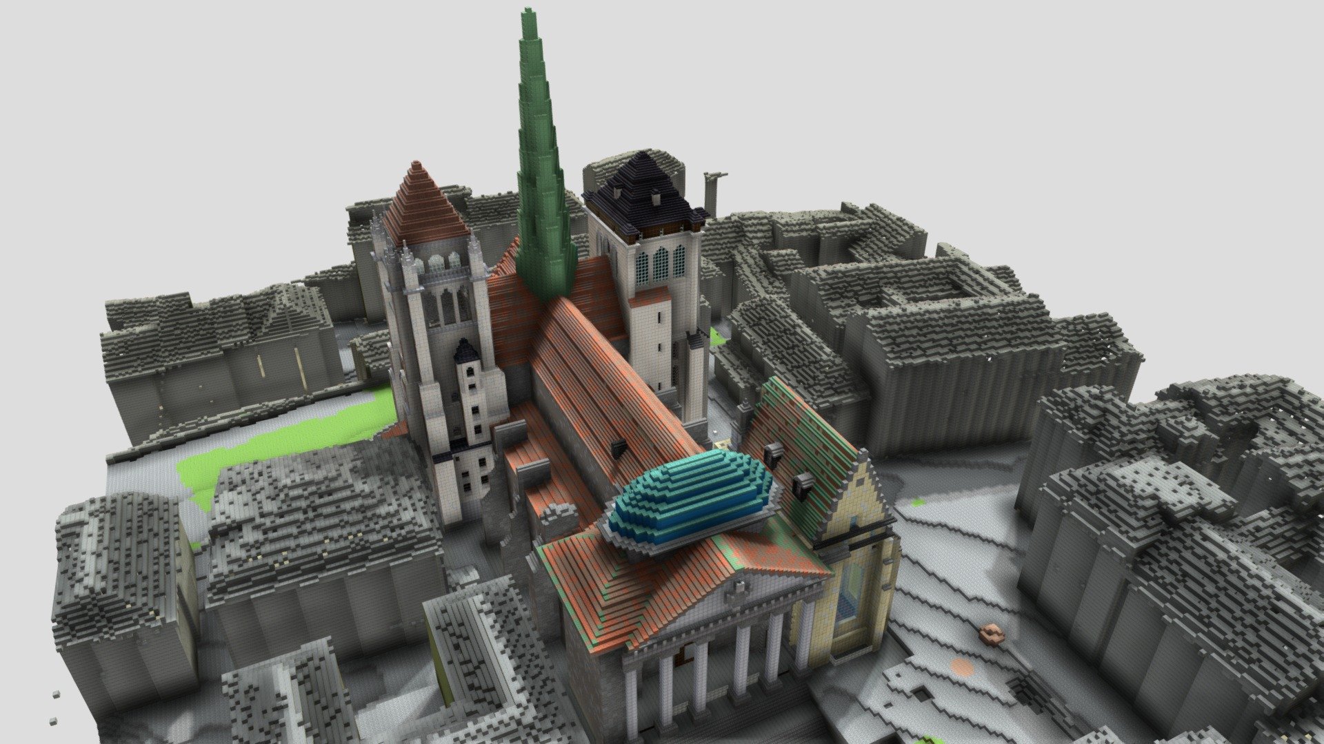 Cathédrale St-Pierre de Genève dans Minecraft - 3D model by Lesa ...