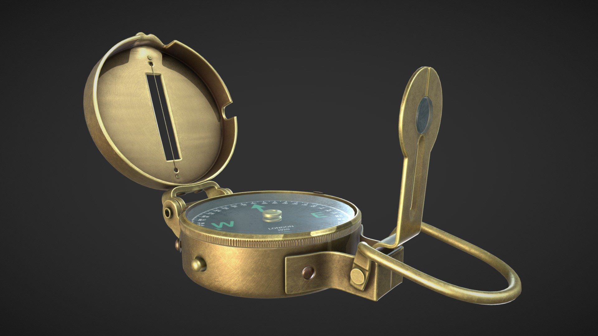 Stanley London Military Compass - 3D model by Nick Van Bouwel (@nick ...