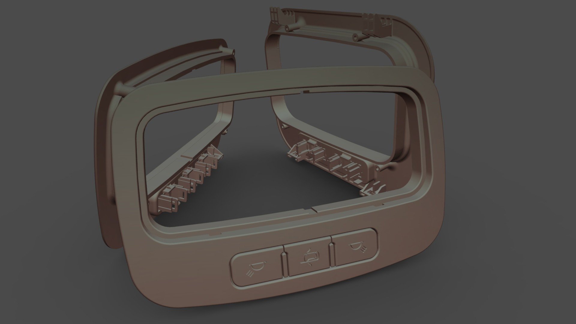 Car interior panel, overhead console - Download Free 3D model by ...