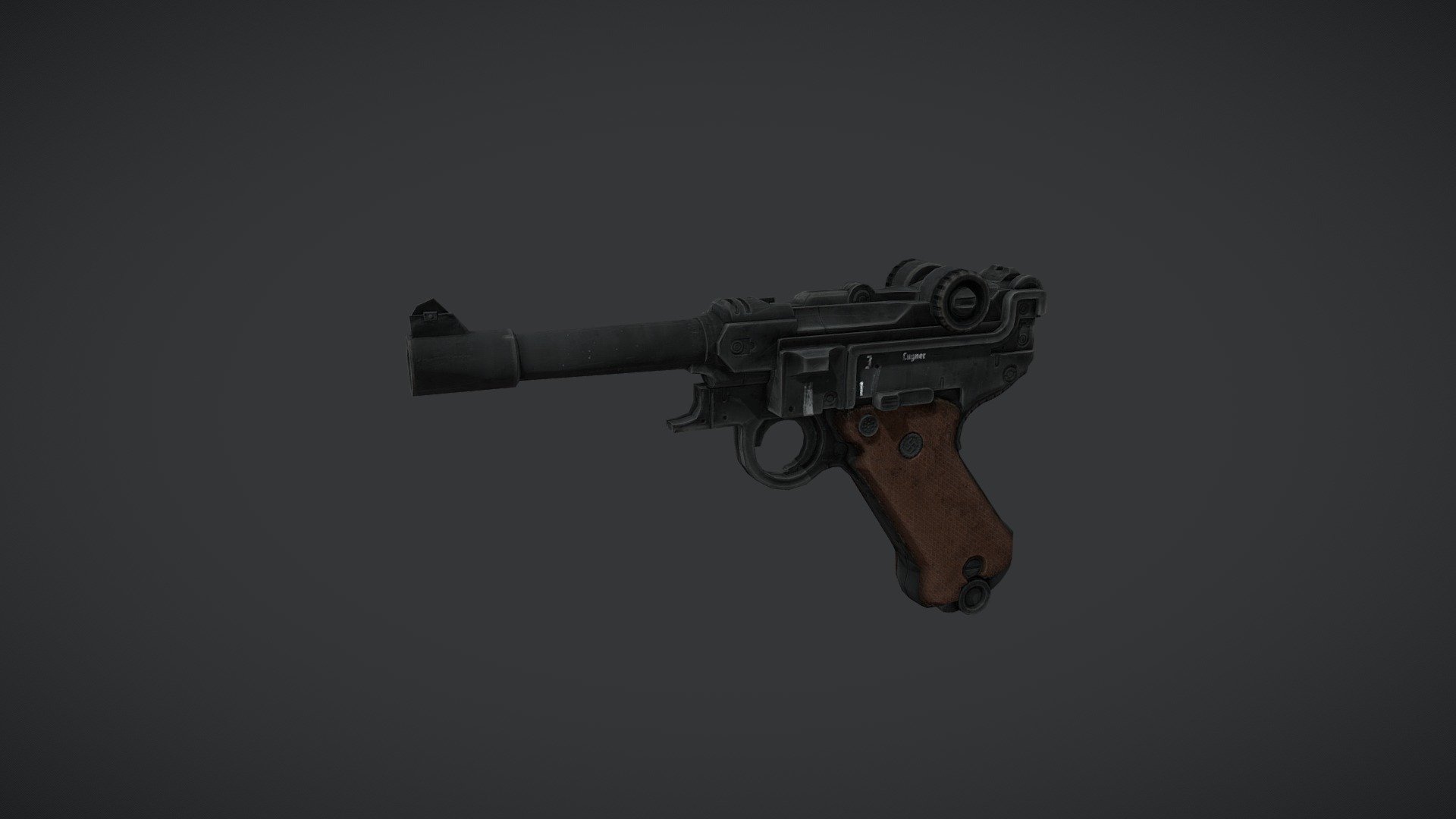 ⭐ Handgun 1946 (N) - Wolf. Old Blood/New Order - Download Free 3D model ...