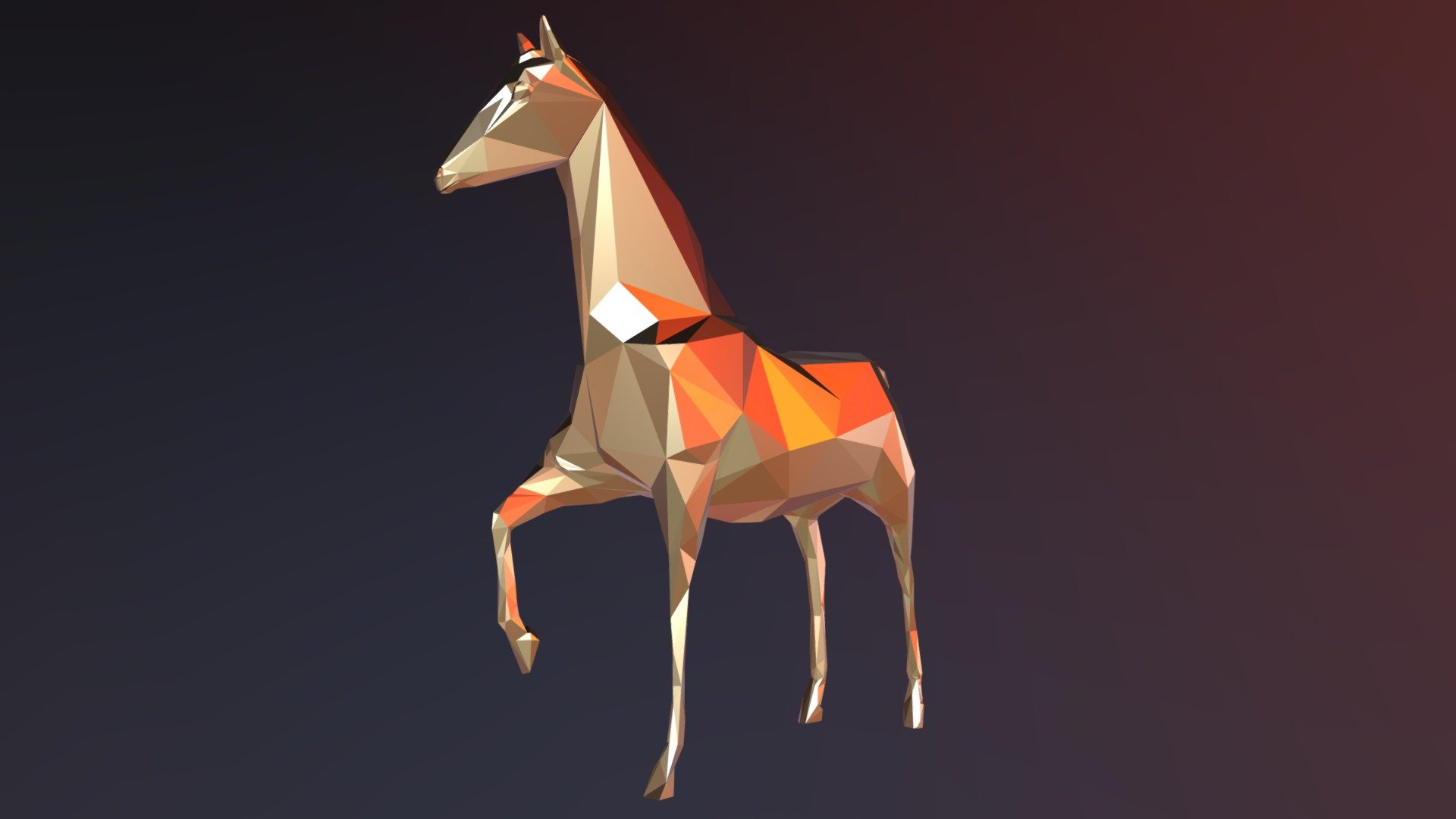 HORSE LOWPOLY - Buy Royalty Free 3D model by DTA DESIGN STUDIO ...