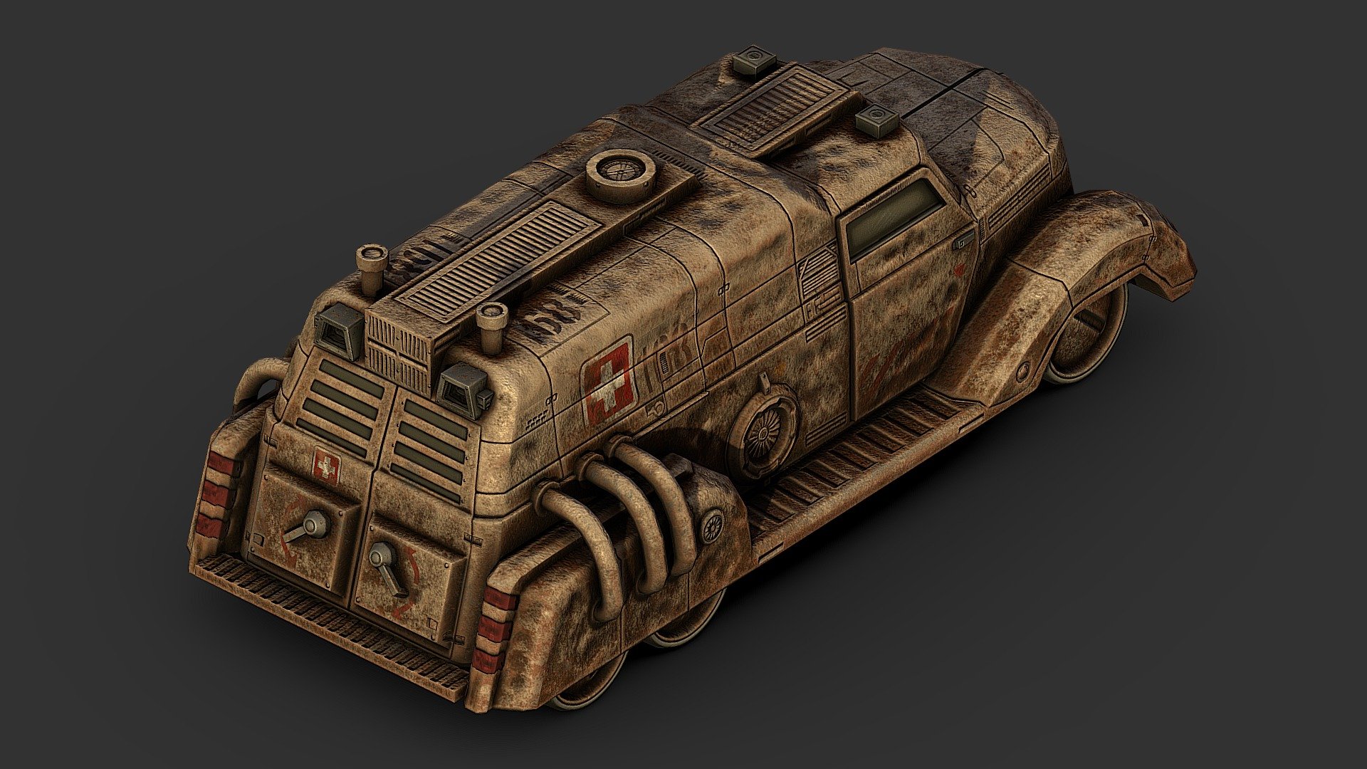Fallout 1 Style Ambulance - 3D model by Renafox (@kryik1023) [661cc09 ...