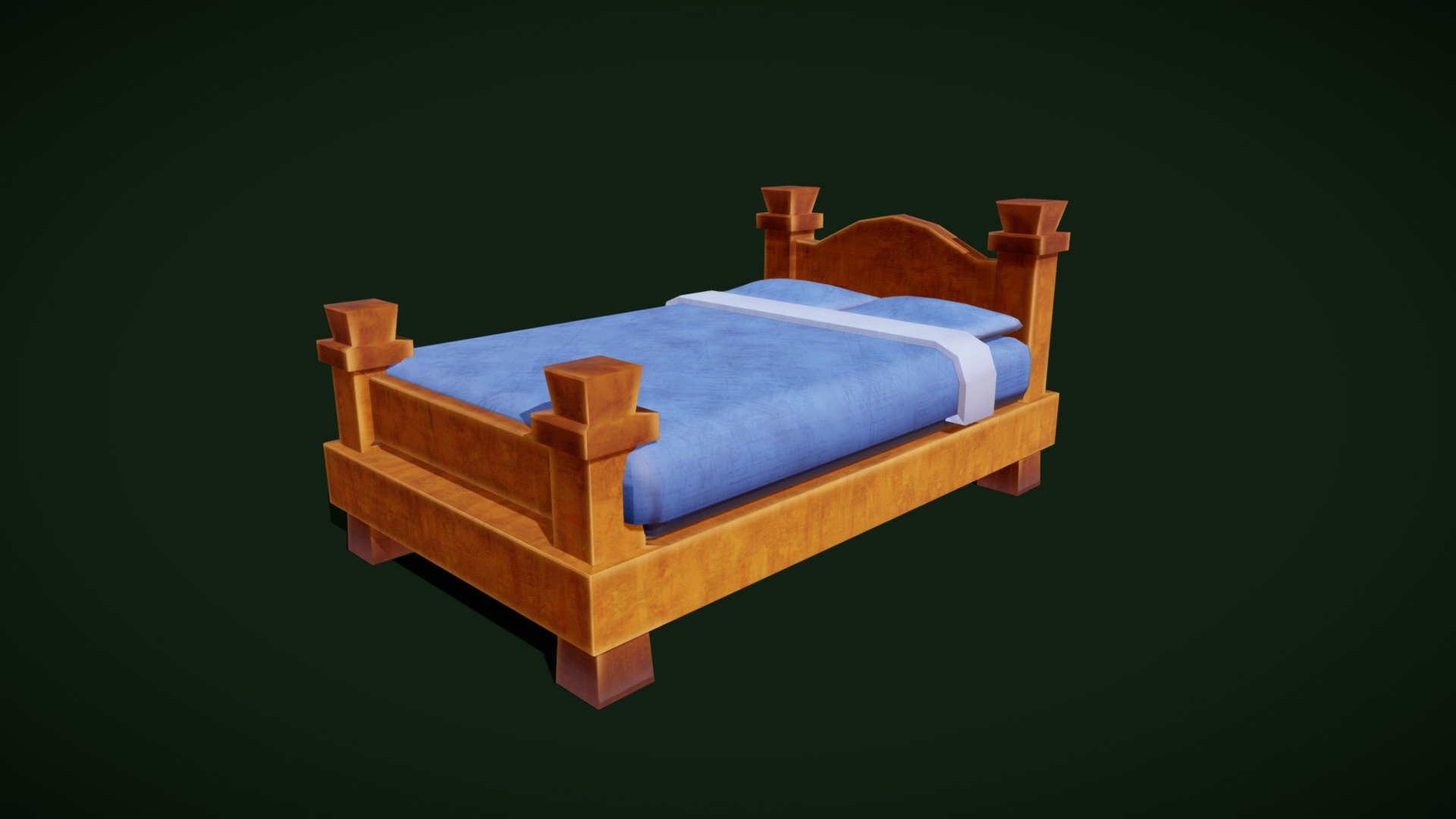low poly bed - Download Free 3D model by MrPuppet [661f07b] - Sketchfab