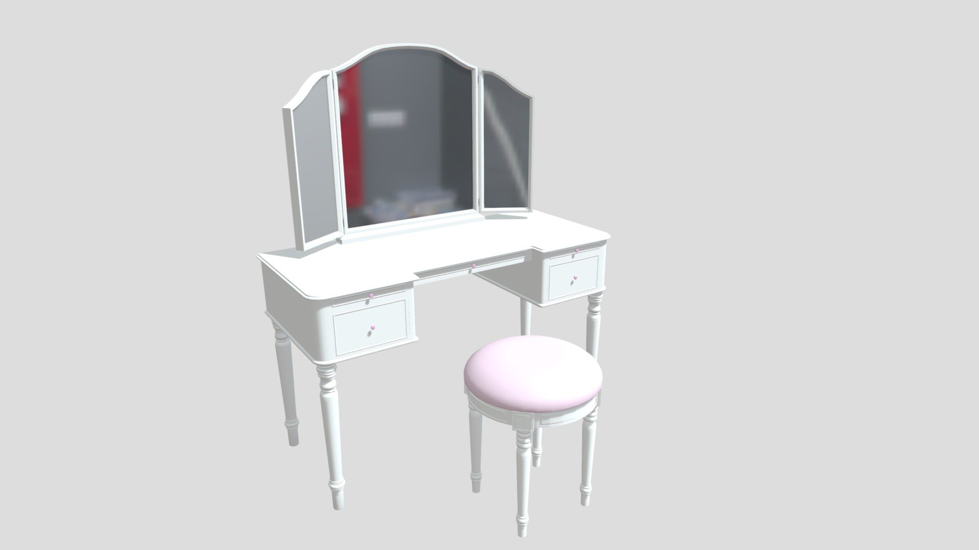 Dressing table - Download Free 3D model by Dawn (@dawnio) [661fe09 ...