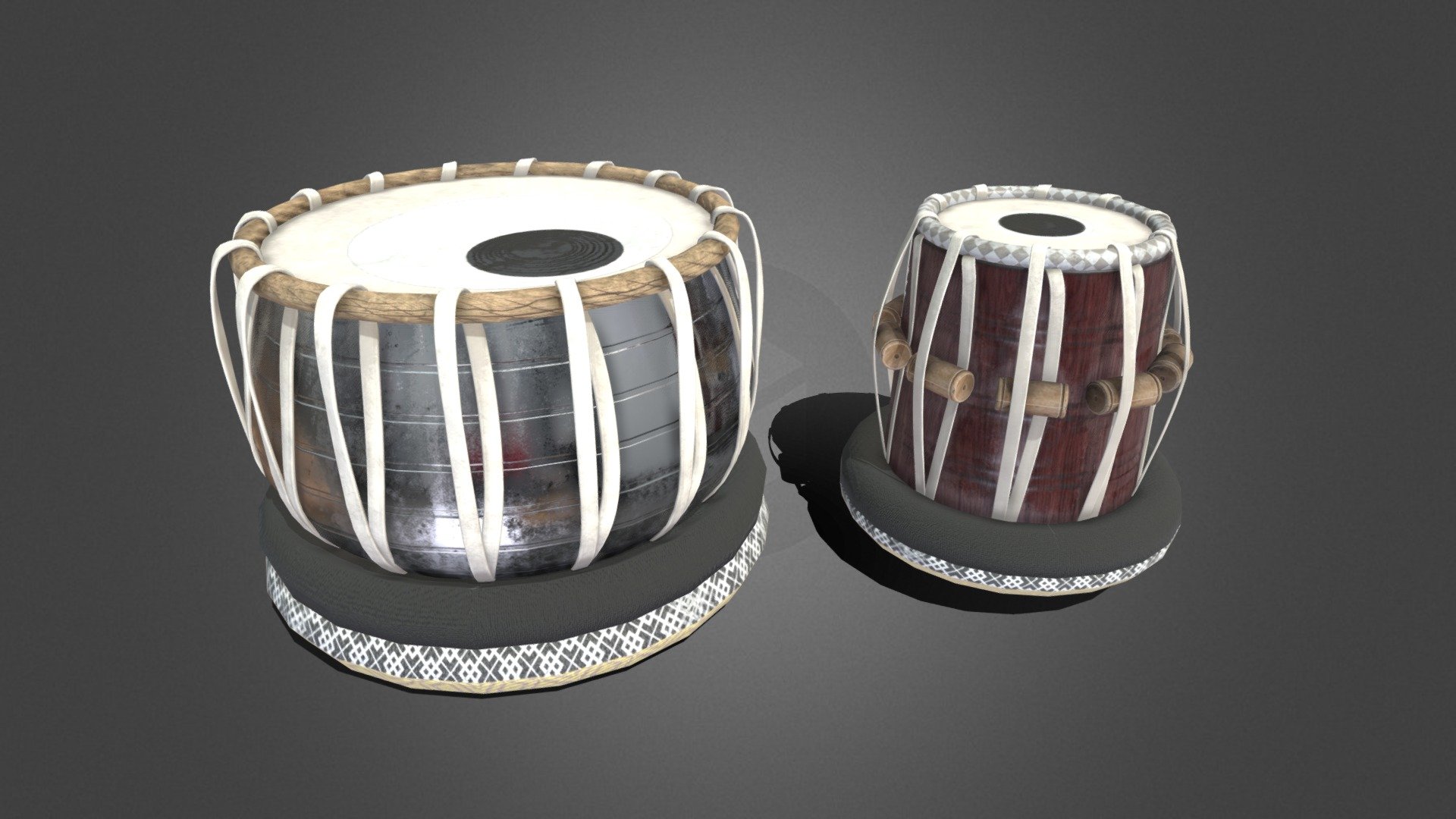 Tabla Set - 3D model by R1CH4RD [6623eaf] - Sketchfab