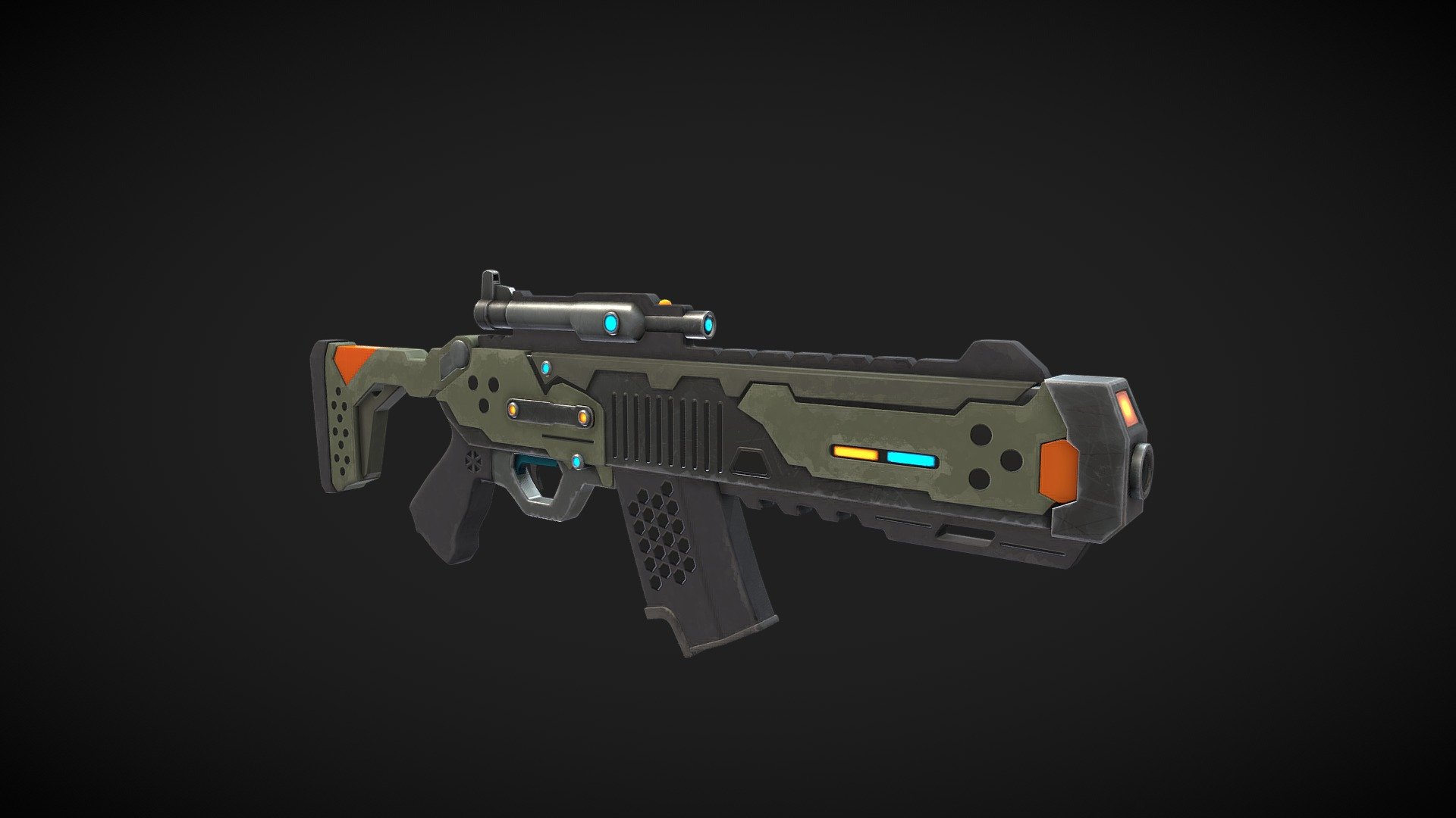 Futuristic Rifle V2 - Buy Royalty Free 3D model by kraffing Studio ...