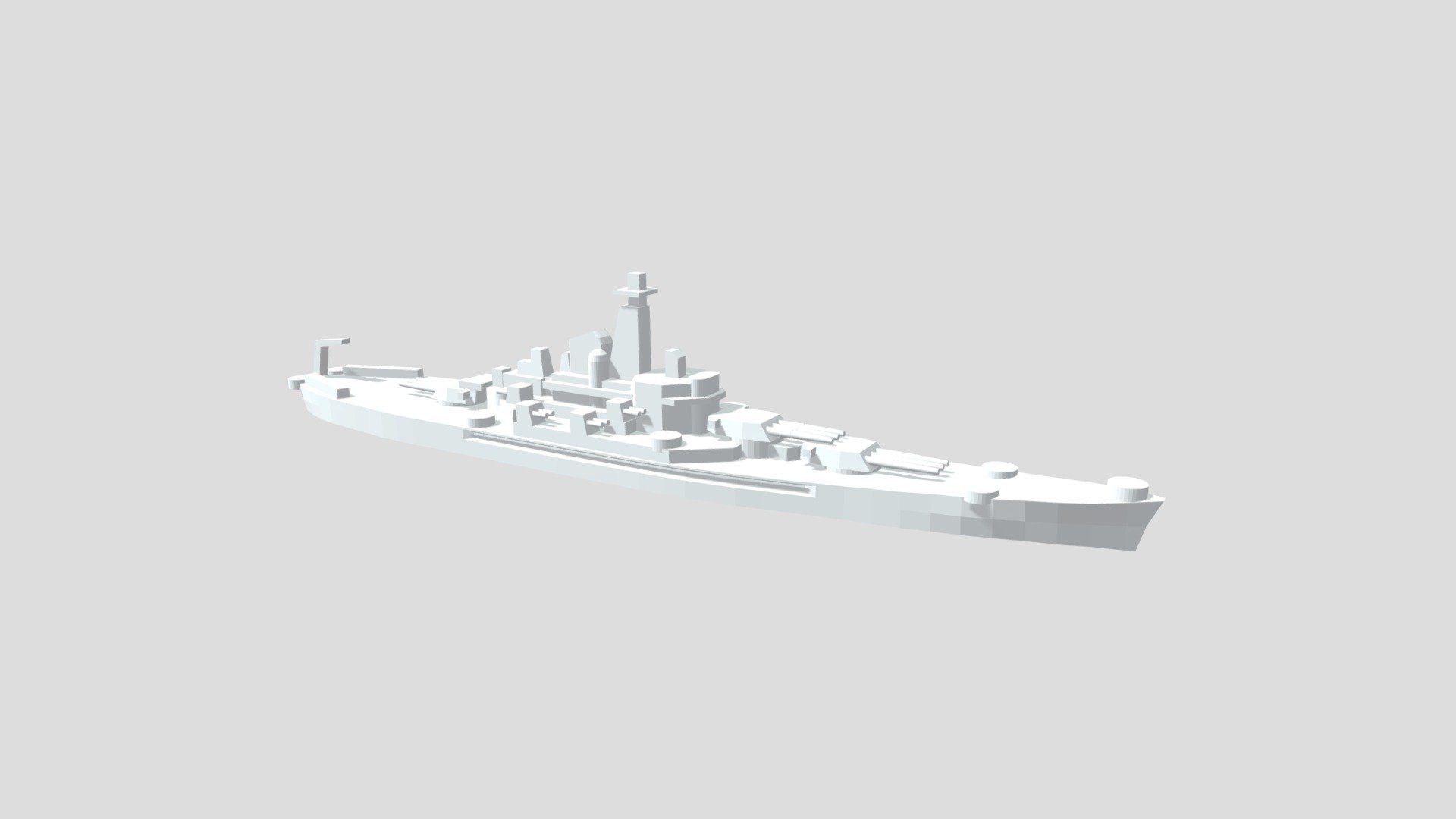 USS South Dakota - Model for 1/4000 printing - Download Free 3D model ...
