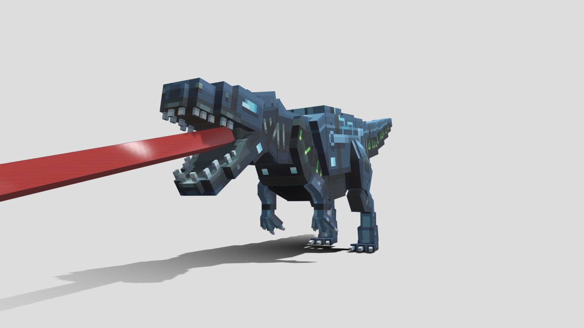 Robo Tyrannosaurus Rex Minecraft mob #BlockBench - 3D model by W ...