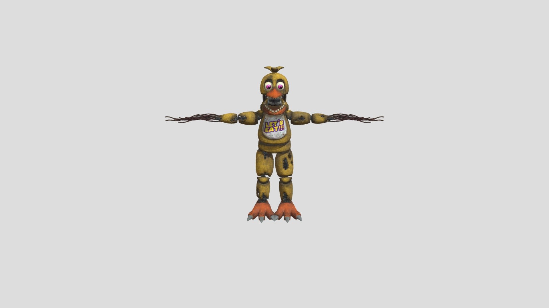 Withered Chica Fnaf Vr Hw - 3D model by Aubin44 [662e5e8] - Sketchfab