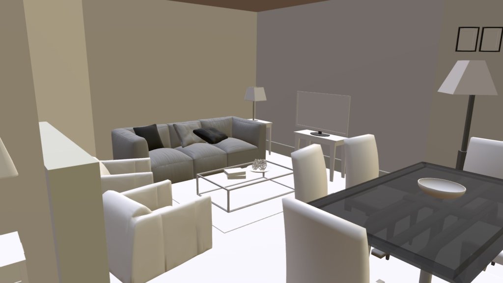 Living Room - 3D model by rvillalon [6630aa4] - Sketchfab
