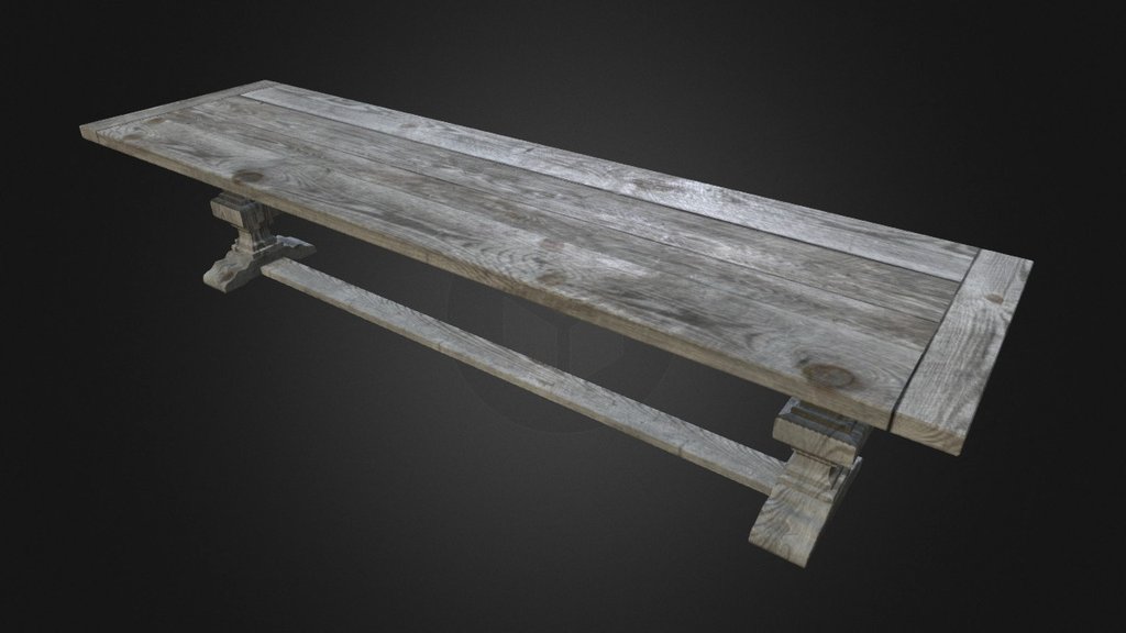 Trestle Table - 3D model by Adam Crockett (@adamcrockett) [6631a07 ...
