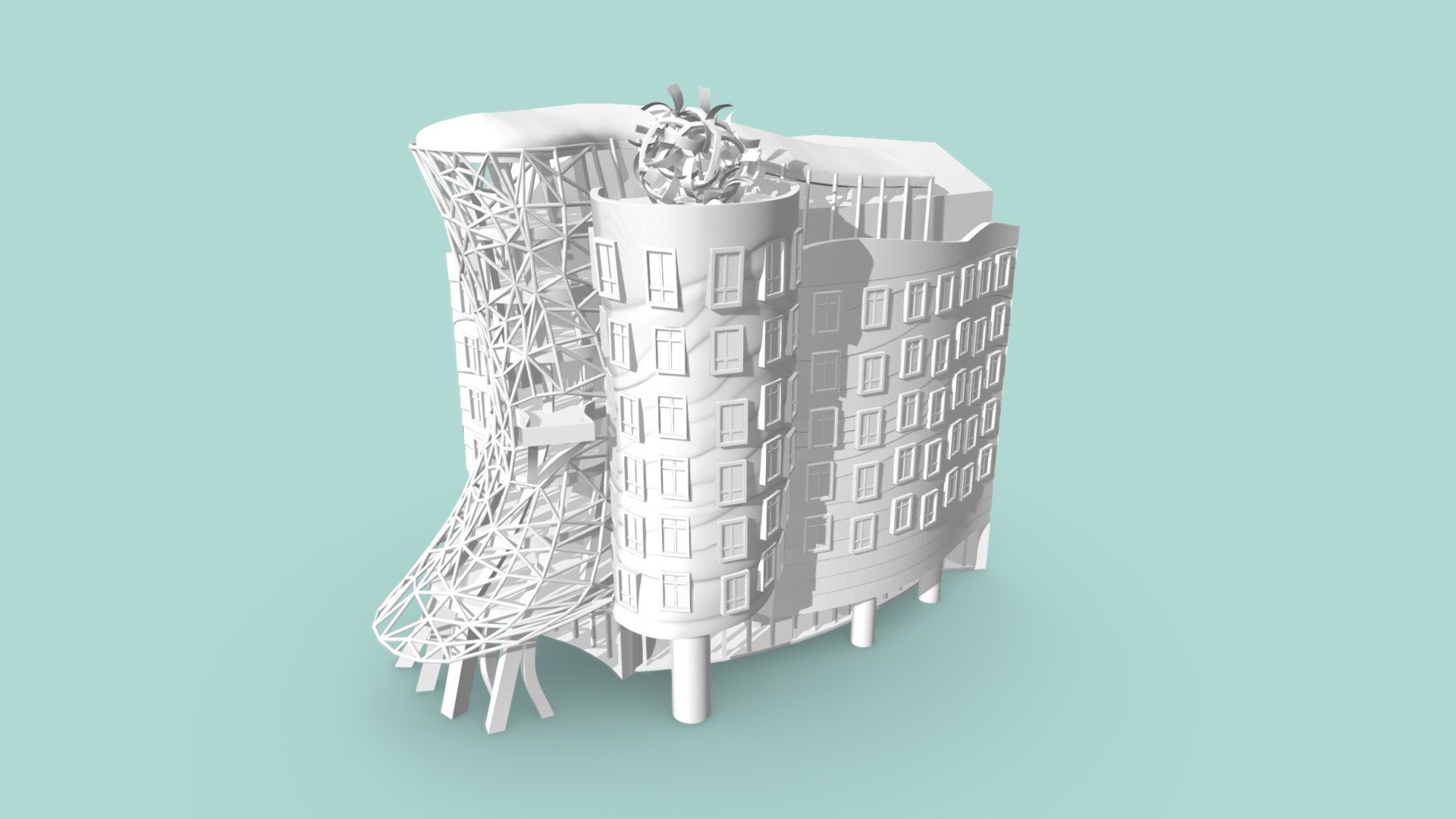 Dancing house - 3D model by Fravoj [663238e] - Sketchfab