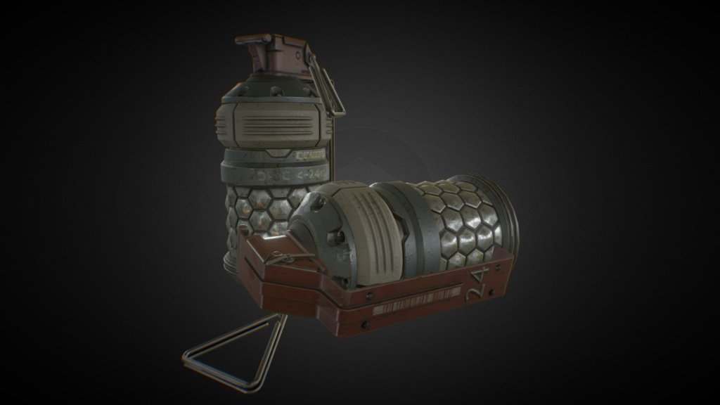 Sci-Fi Shield-granade - 3D model by Victor Jonsson (@froztyn) [663645e] - Sketchfab