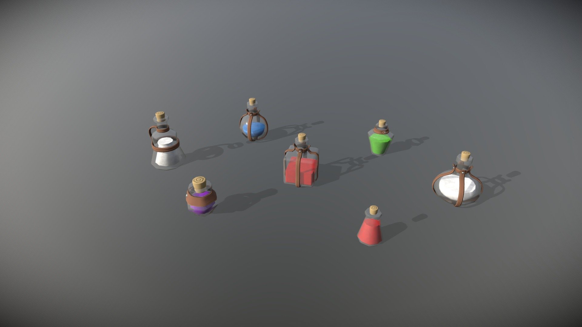 Stylized Potions Pack (Game Assets) - Download Free 3D model by Asgart ...