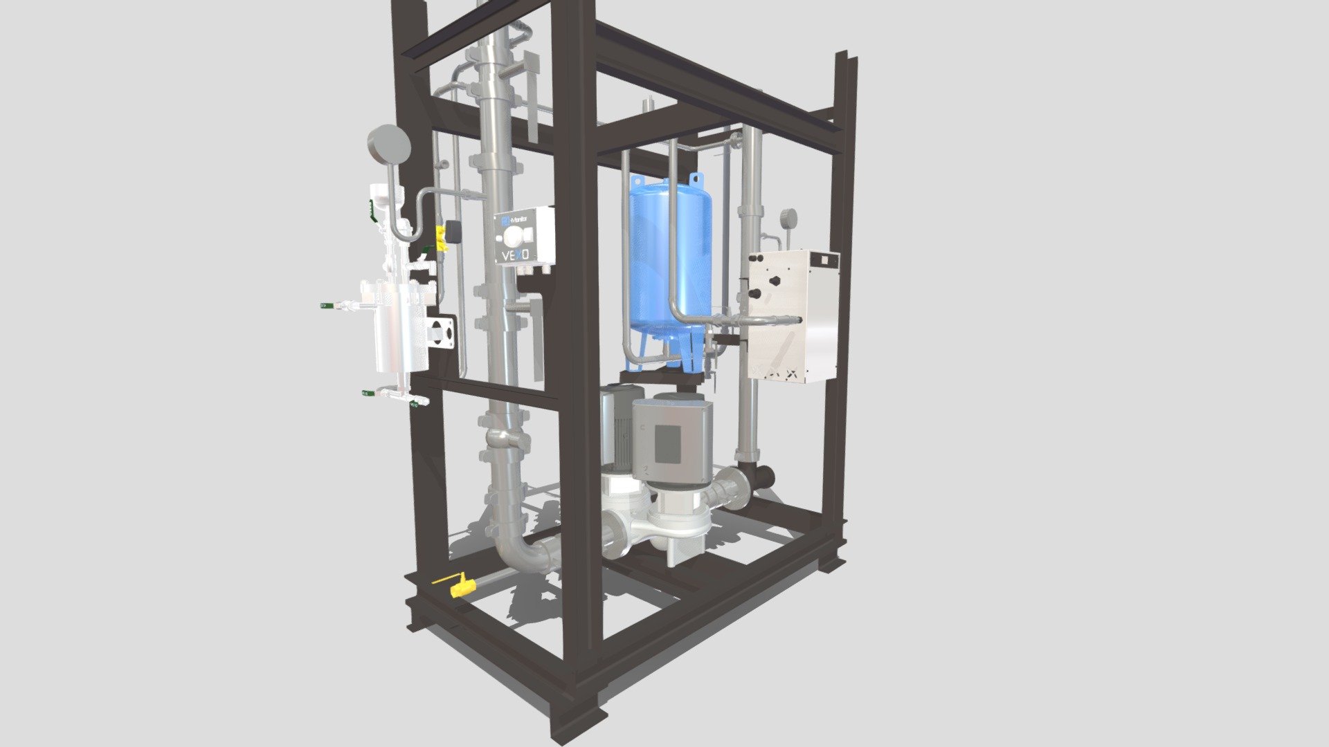 Modular Pump Skid - 3D model by BellsDigital [663a316] - Sketchfab