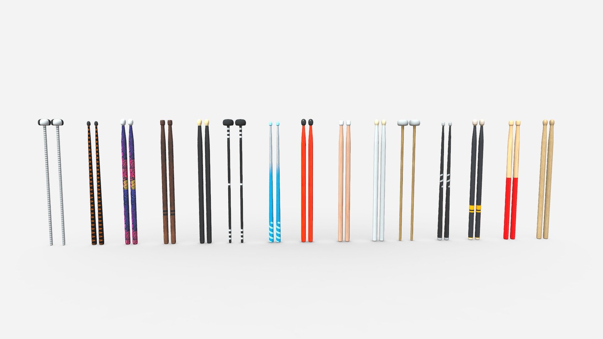 Drumsticks - 3D model by red-polygon [663b018] - Sketchfab