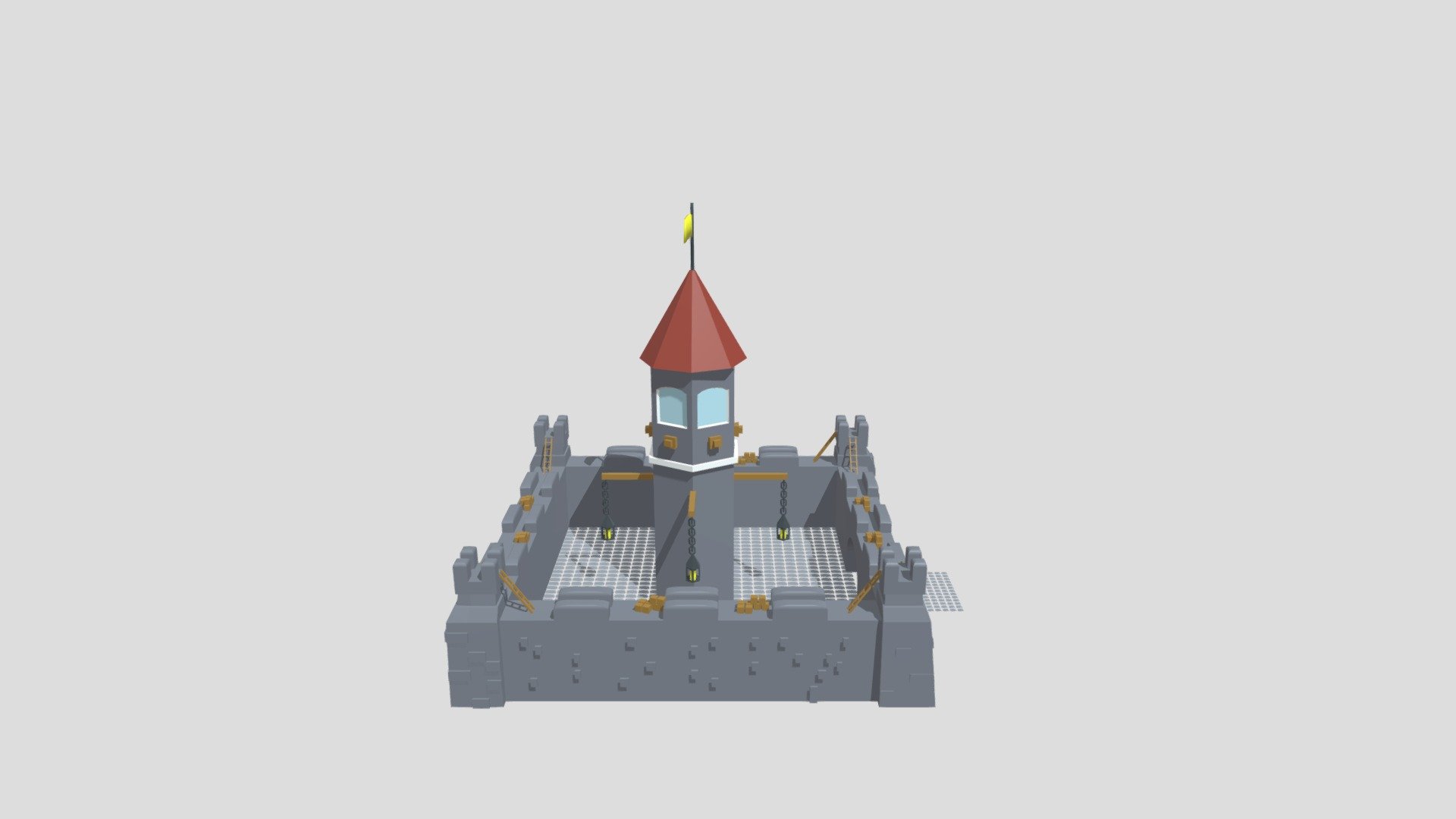 Fortress modeled with Blender. - Download Free 3D model by Özgürcan ...