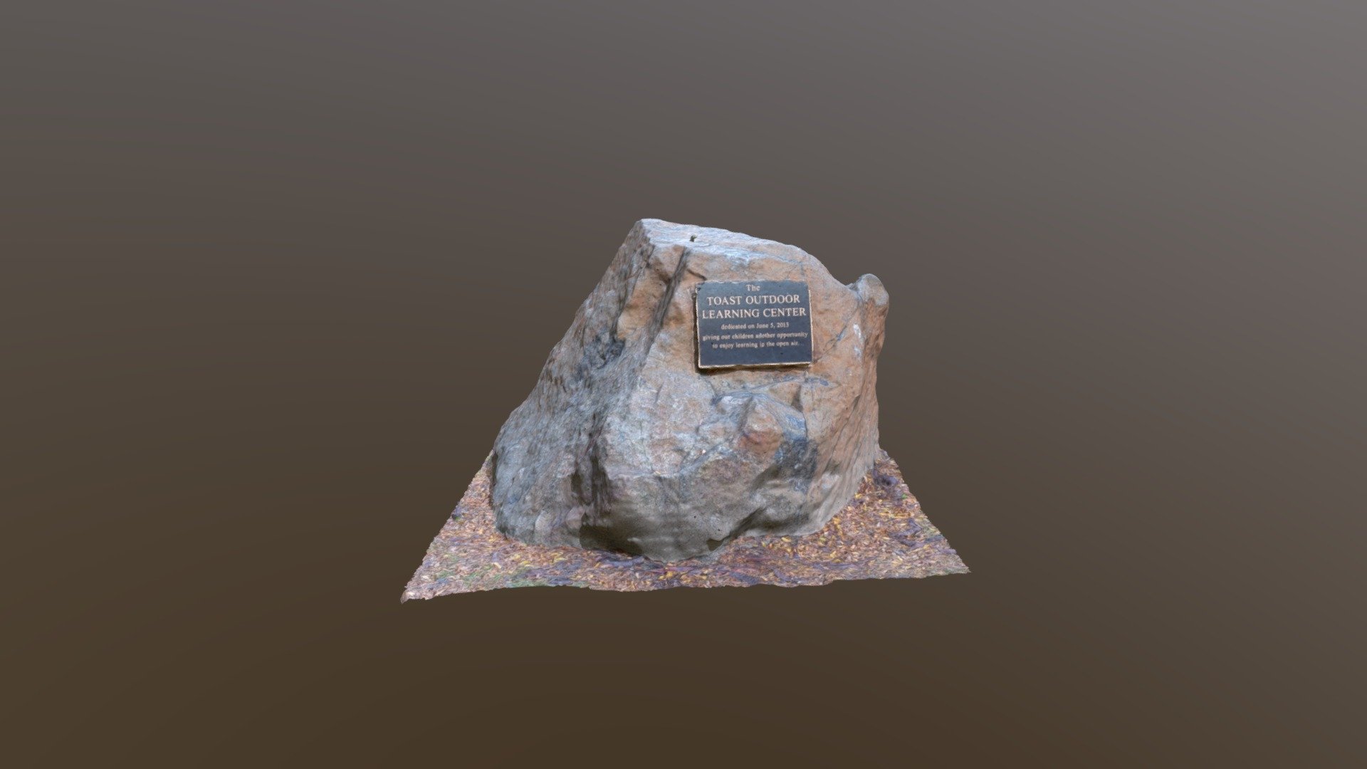 TOAST OLC Dedication Plaque and Rock - Download Free 3D model by ...